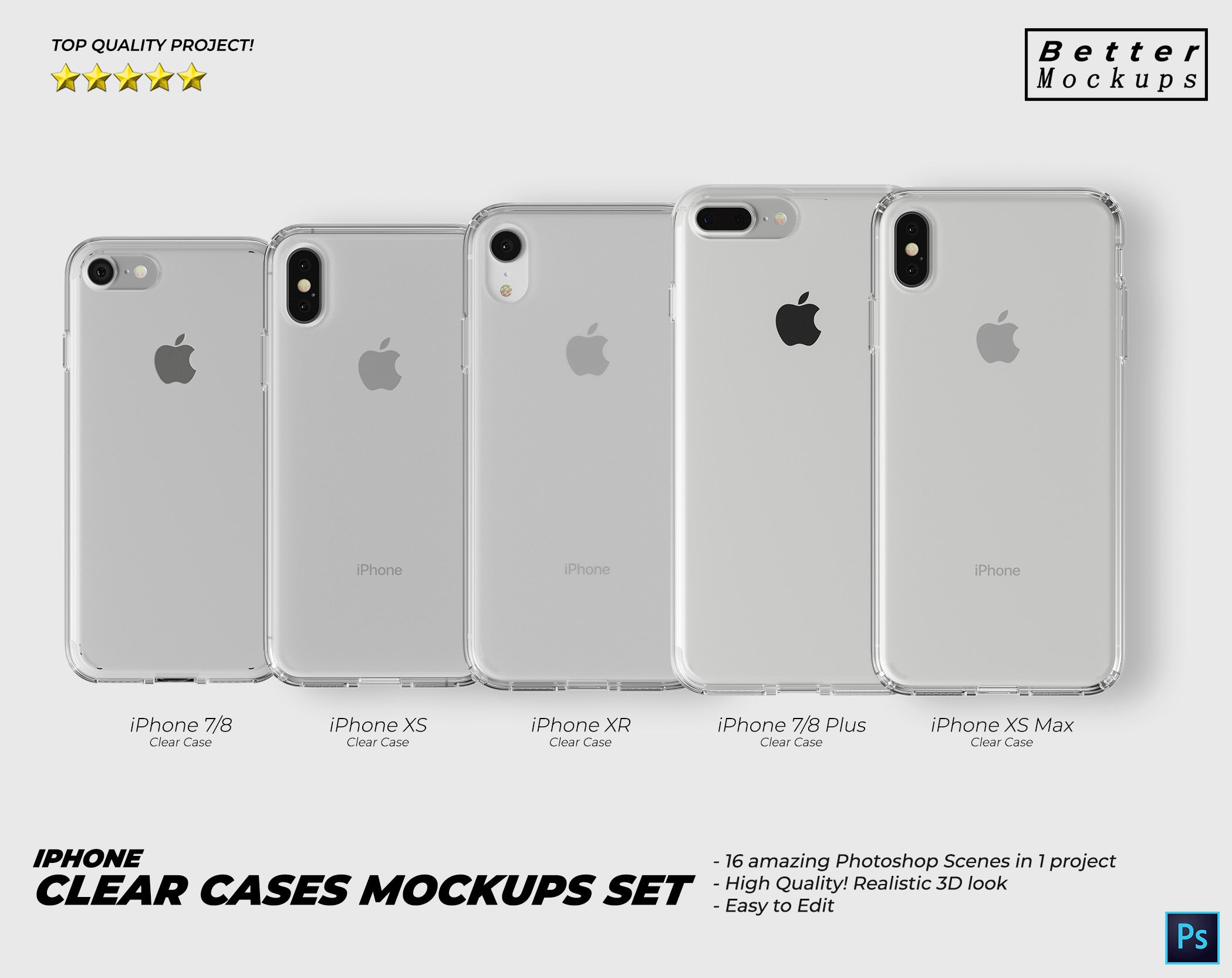 All iPhone Clear TPU Case Mockup – Bettermockups