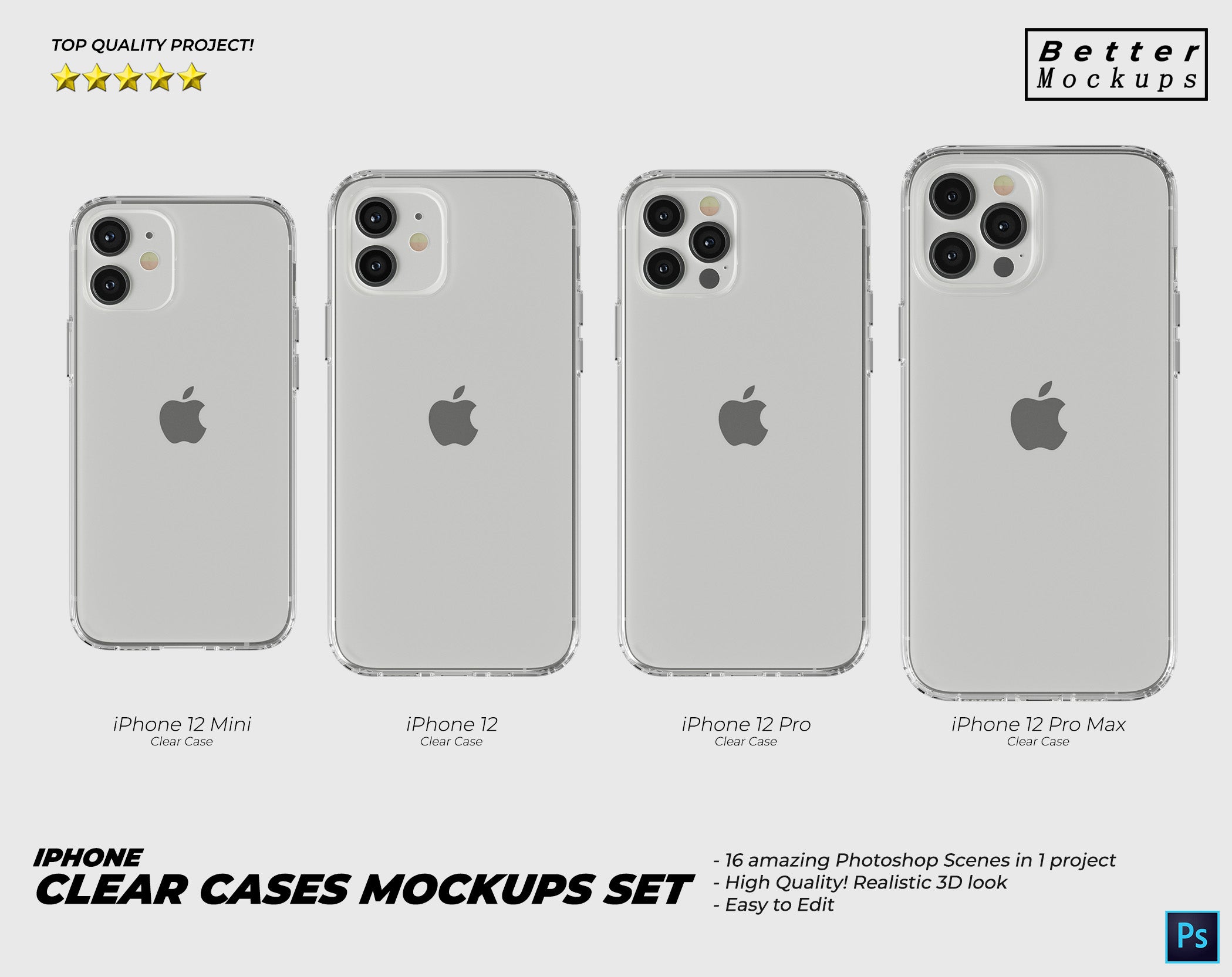All iPhone Clear TPU Case Mockup – Bettermockups