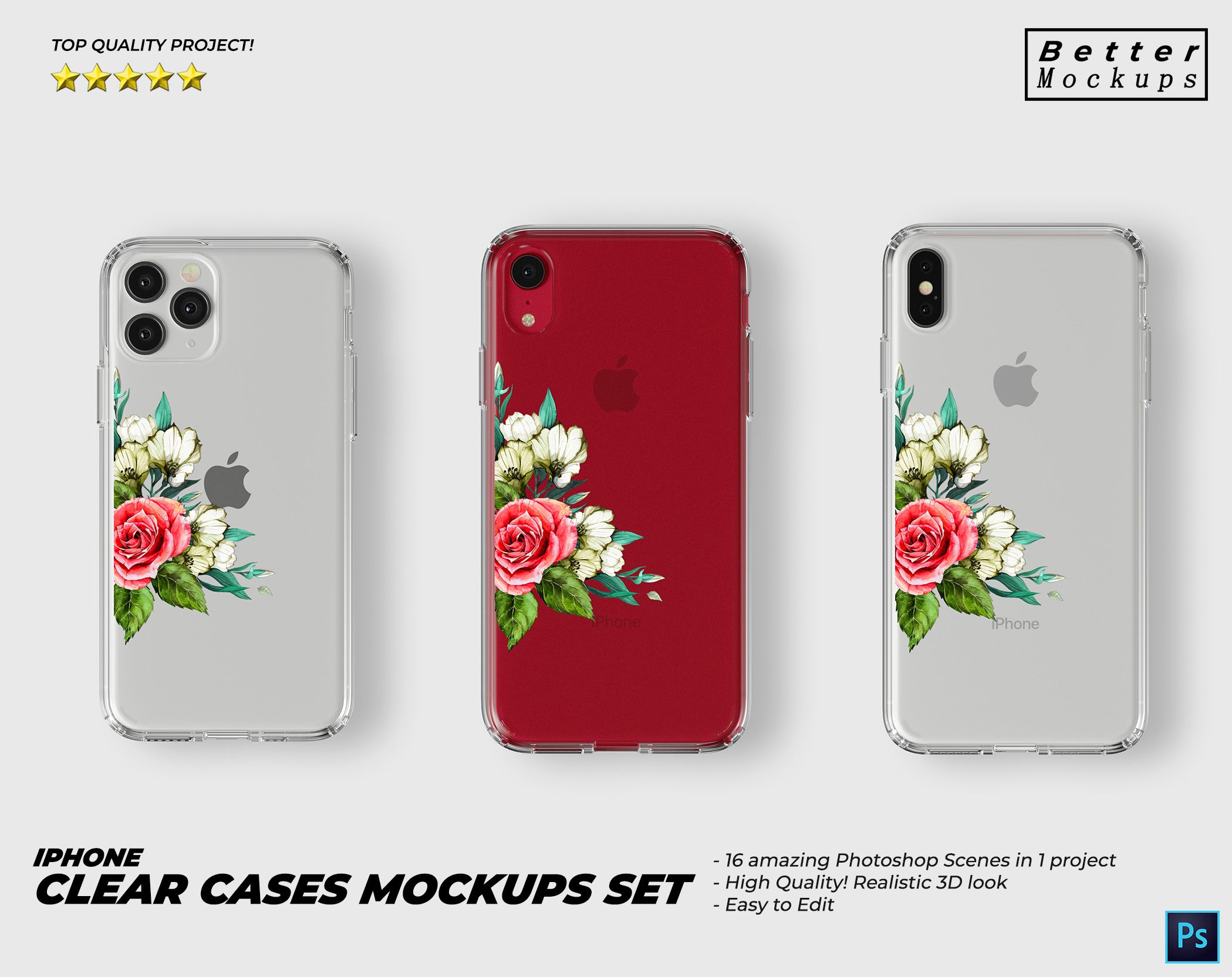 All iPhone Clear TPU Case Mockup – Bettermockups
