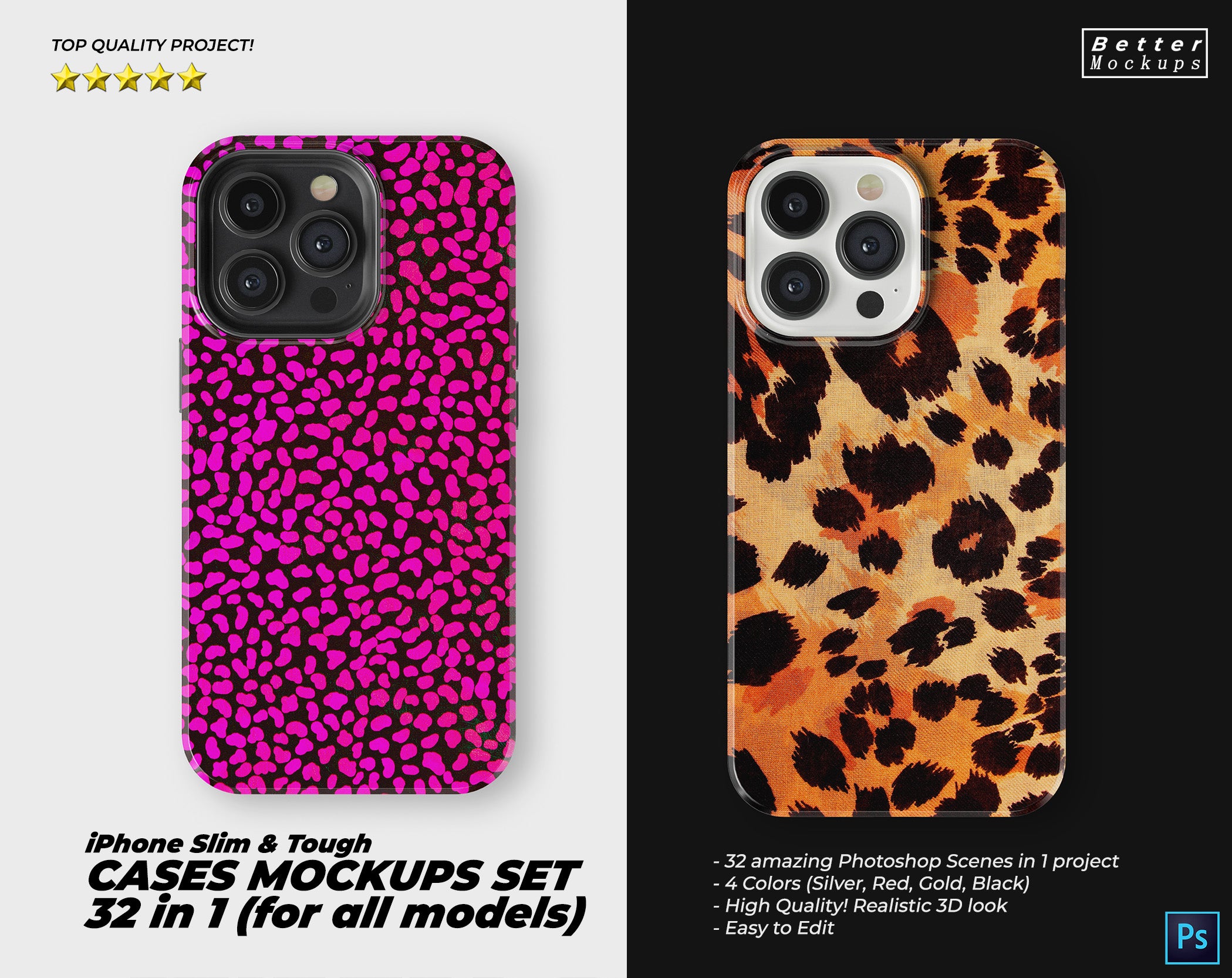 All iPhones Tough & Snap Cases Mockups – Bettermockups