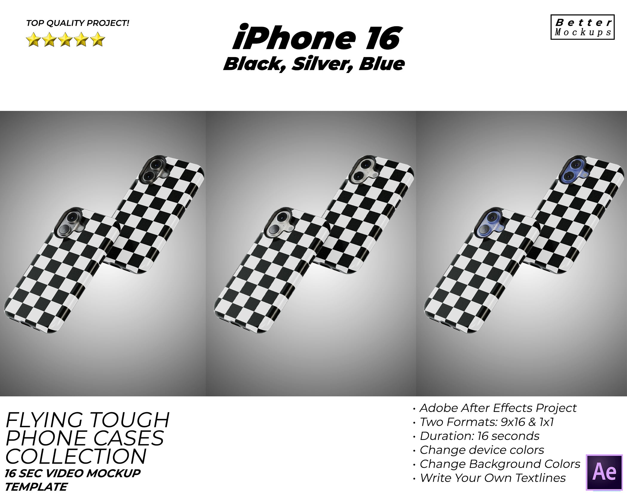 Flying iPhone Cases Video Mockup Template – Bettermockups