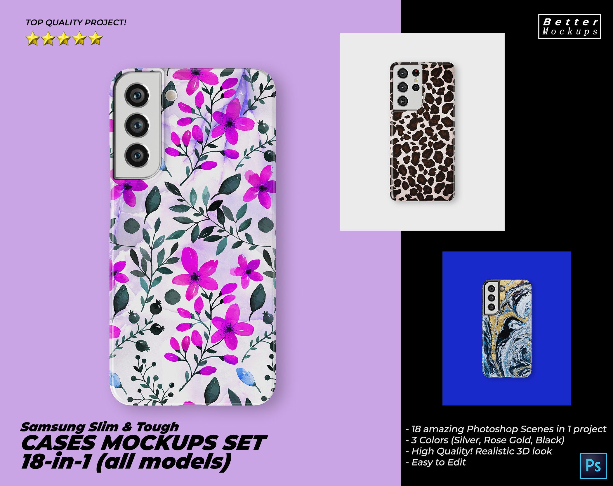 All Samsung Tough & Snap Cases Mockups – Bettermockups