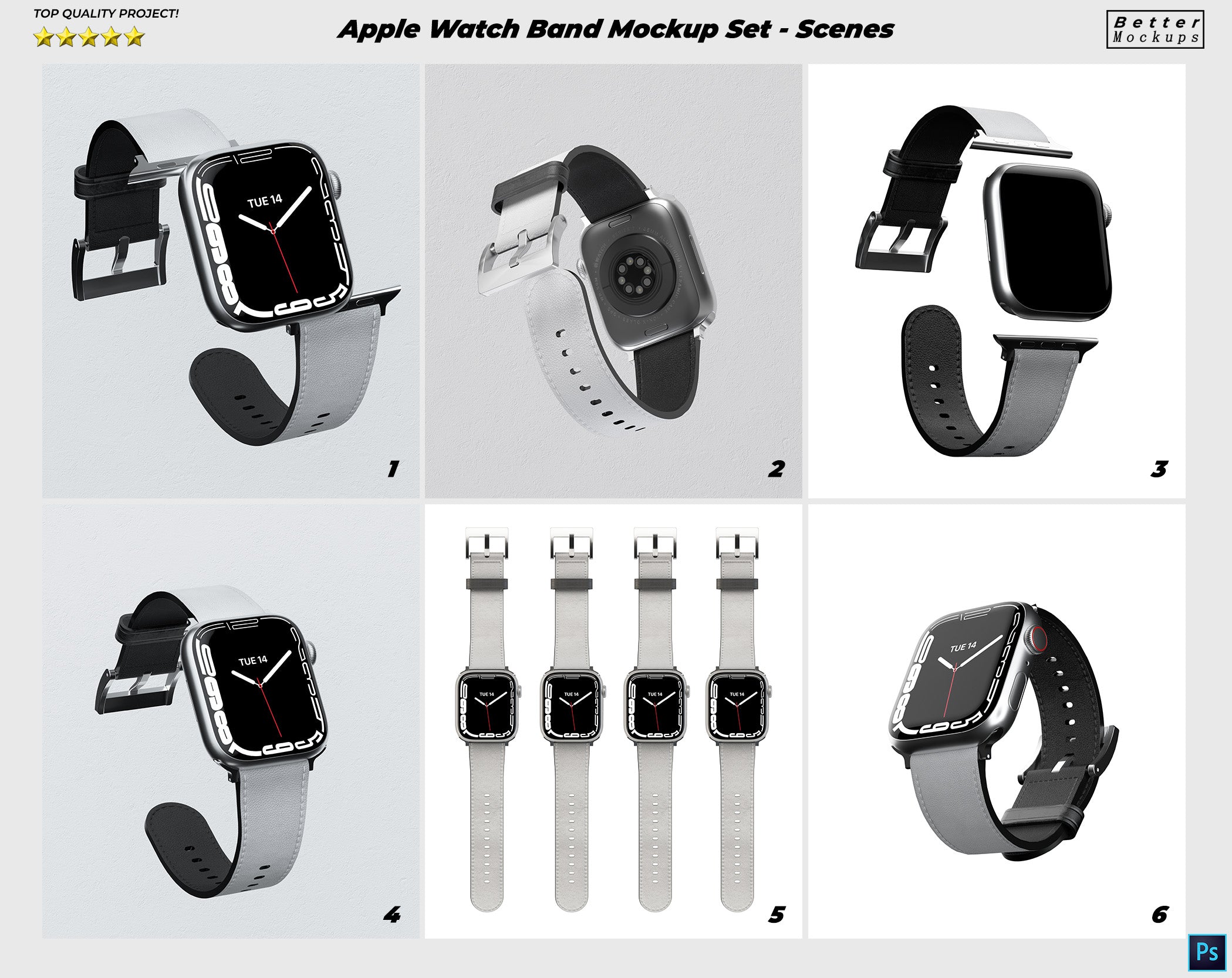 Apple Watch Band Mockup, Watch Strap Mockup Template – Bettermockups