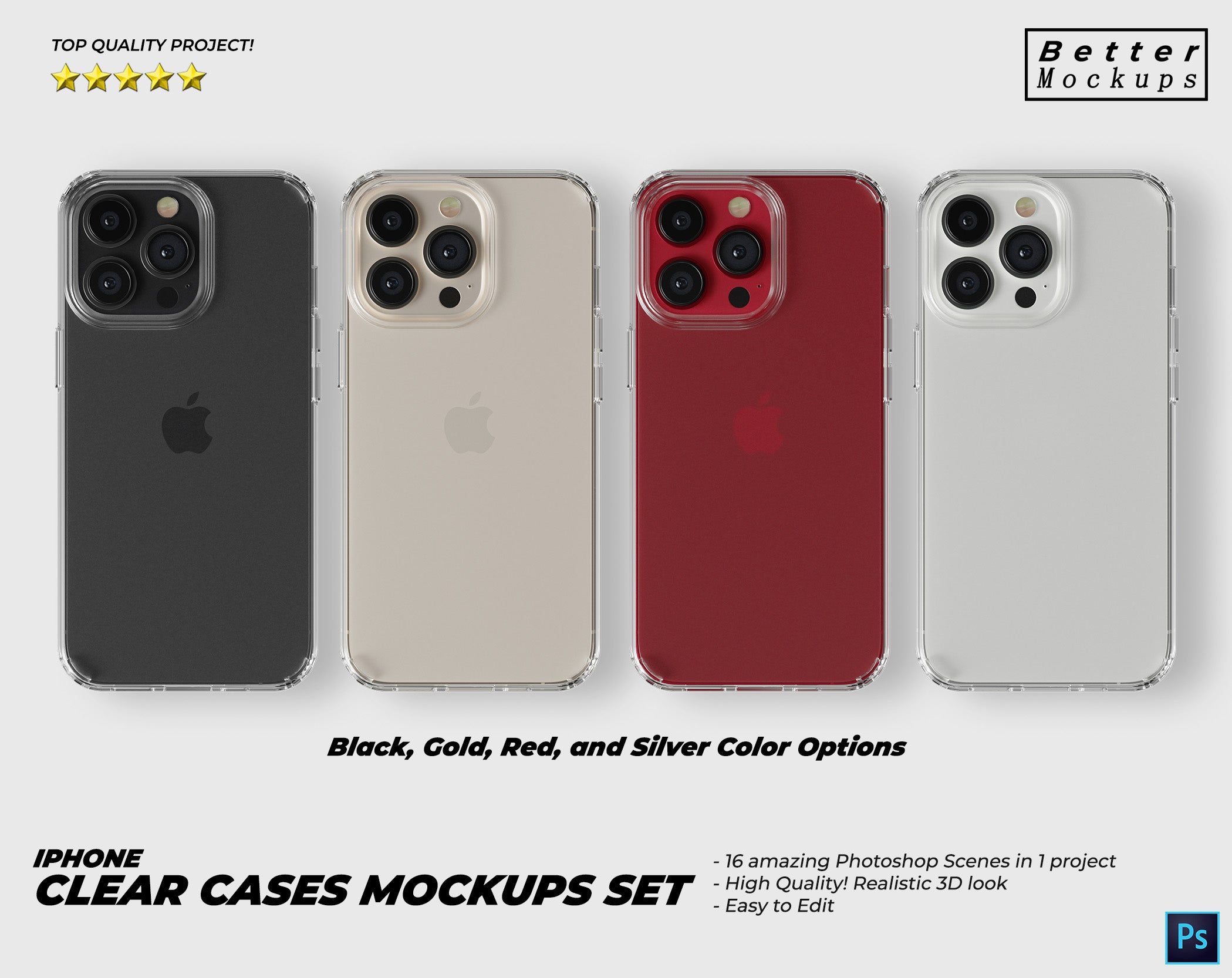 All iPhone Clear TPU Case Mockup – Bettermockups