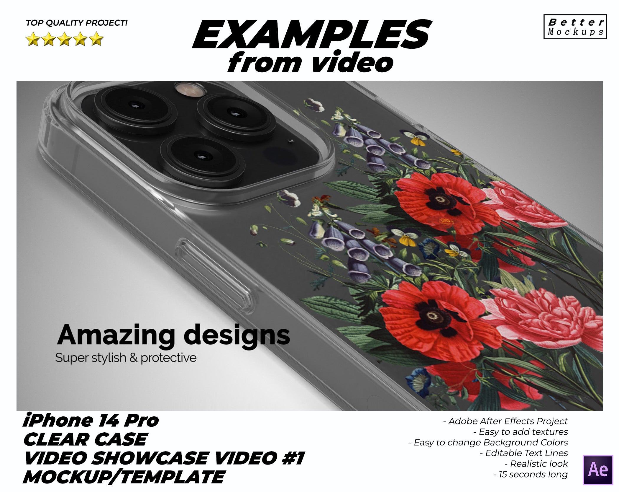 iPhone 14 Pro Clear TPU Case Video Showcase v1 – Bettermockups