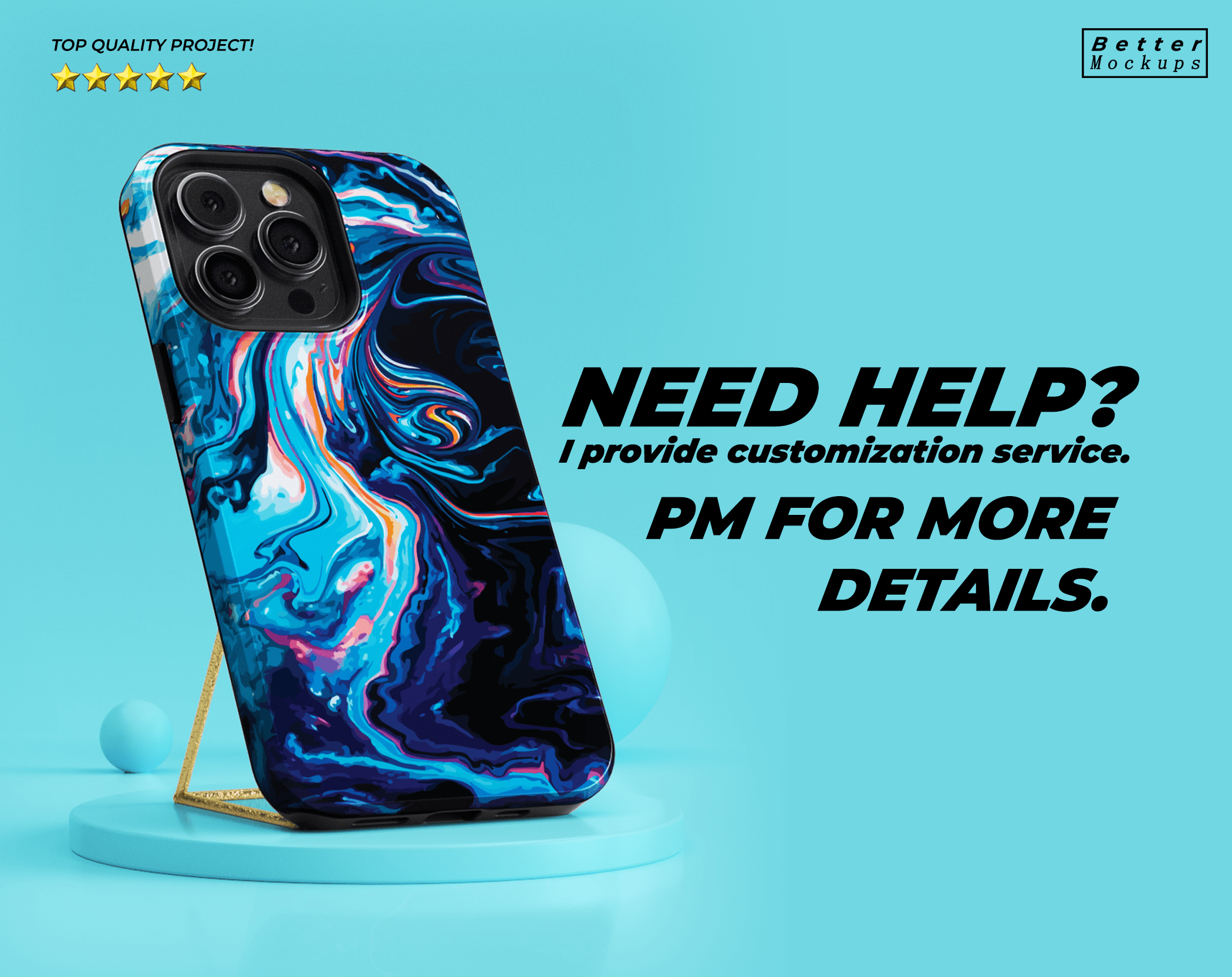 iPhone 15 Pro 2D Case Mockup – Bettermockups