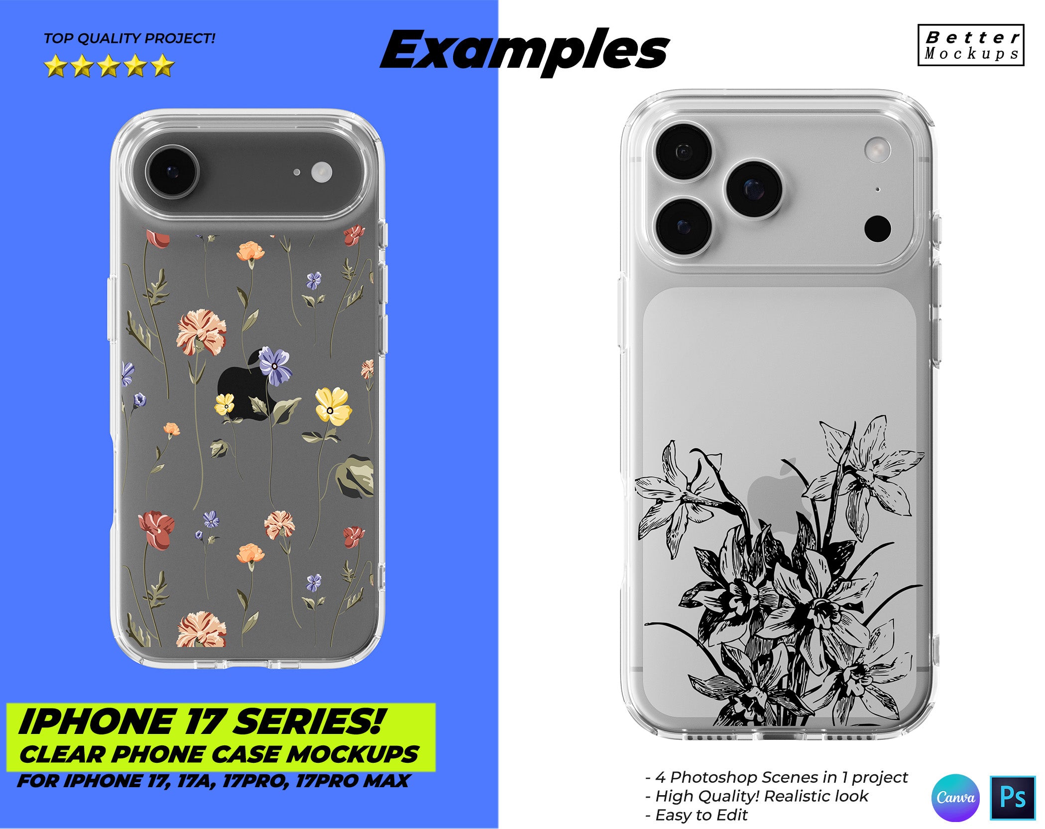 iPhone 17 Series Clear MagSafe Case Mockup – Bettermockups