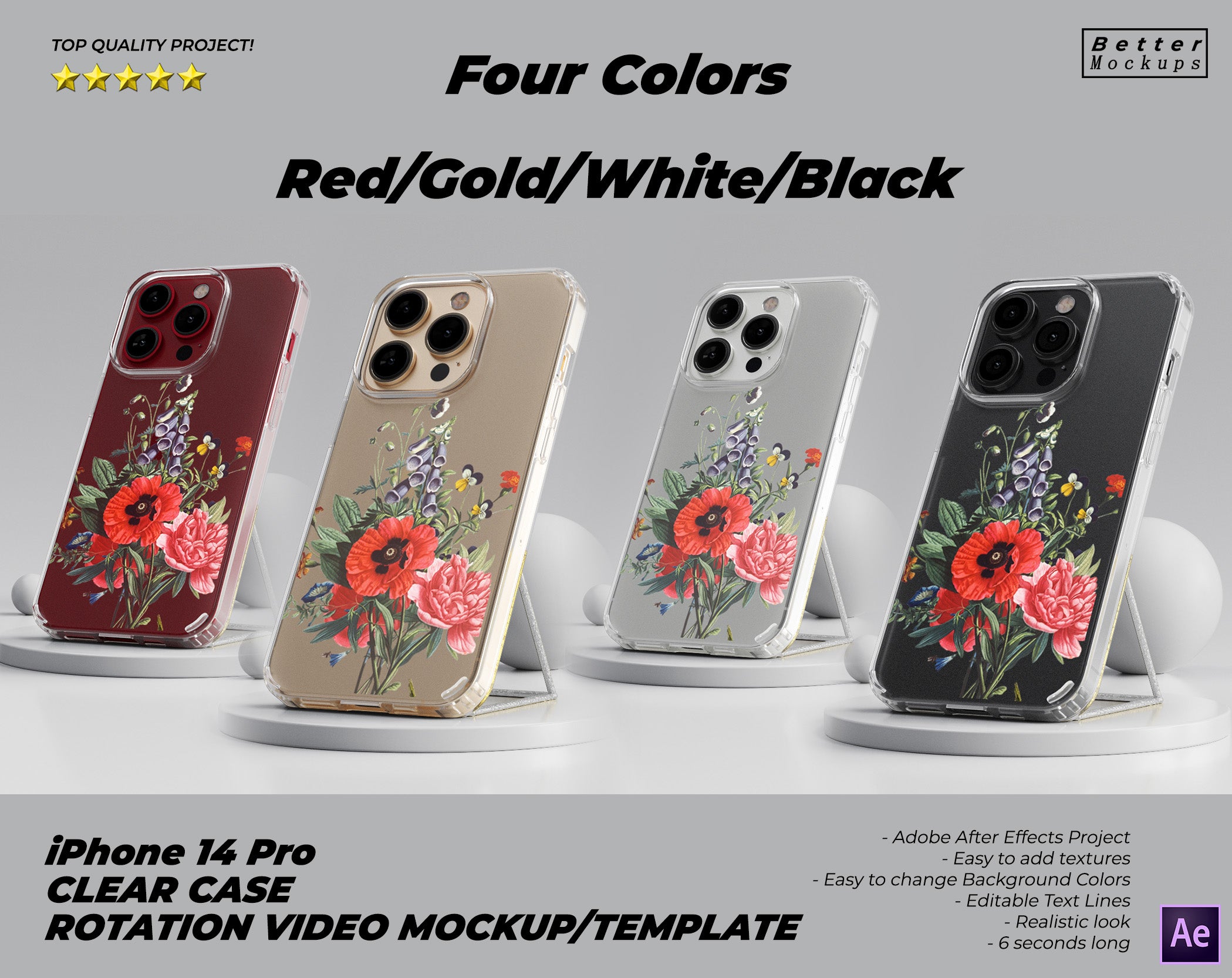 iPhone 14 Pro Clear TPU Transparent Case Video Mockup – Bettermockups
