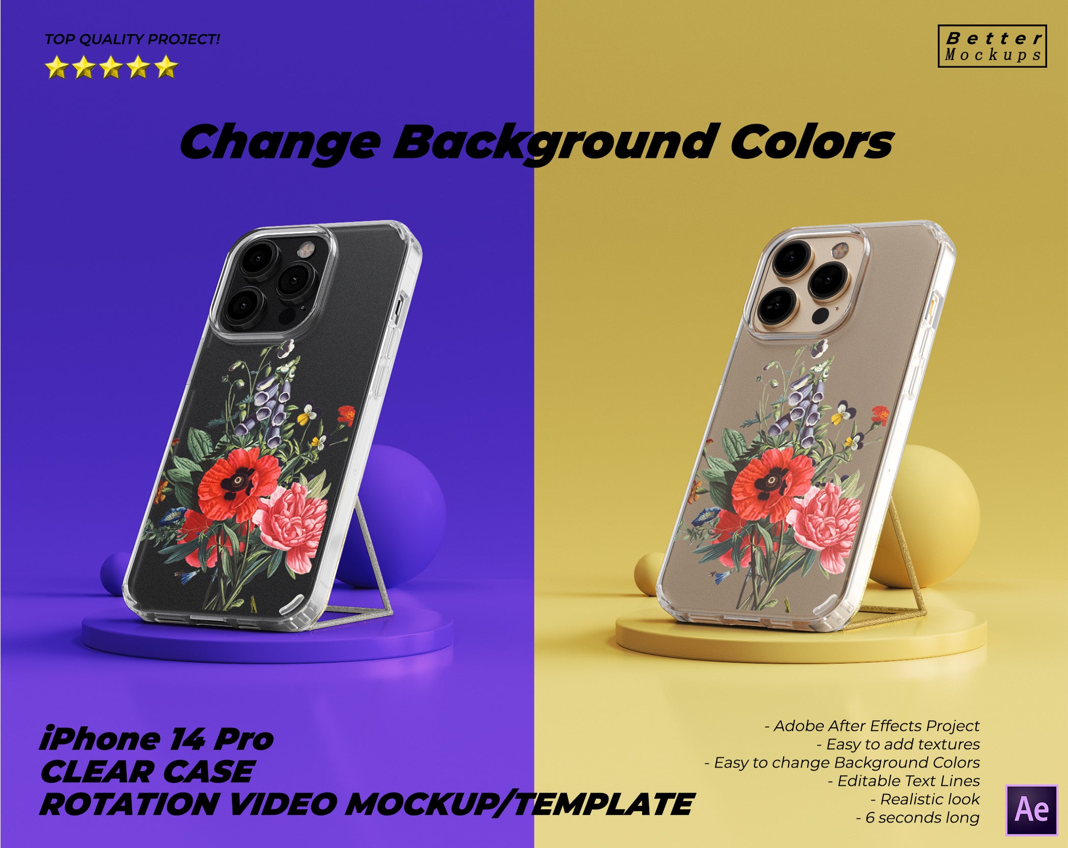 iPhone 14 Pro Clear TPU Transparent Case Video Mockup – Bettermockups