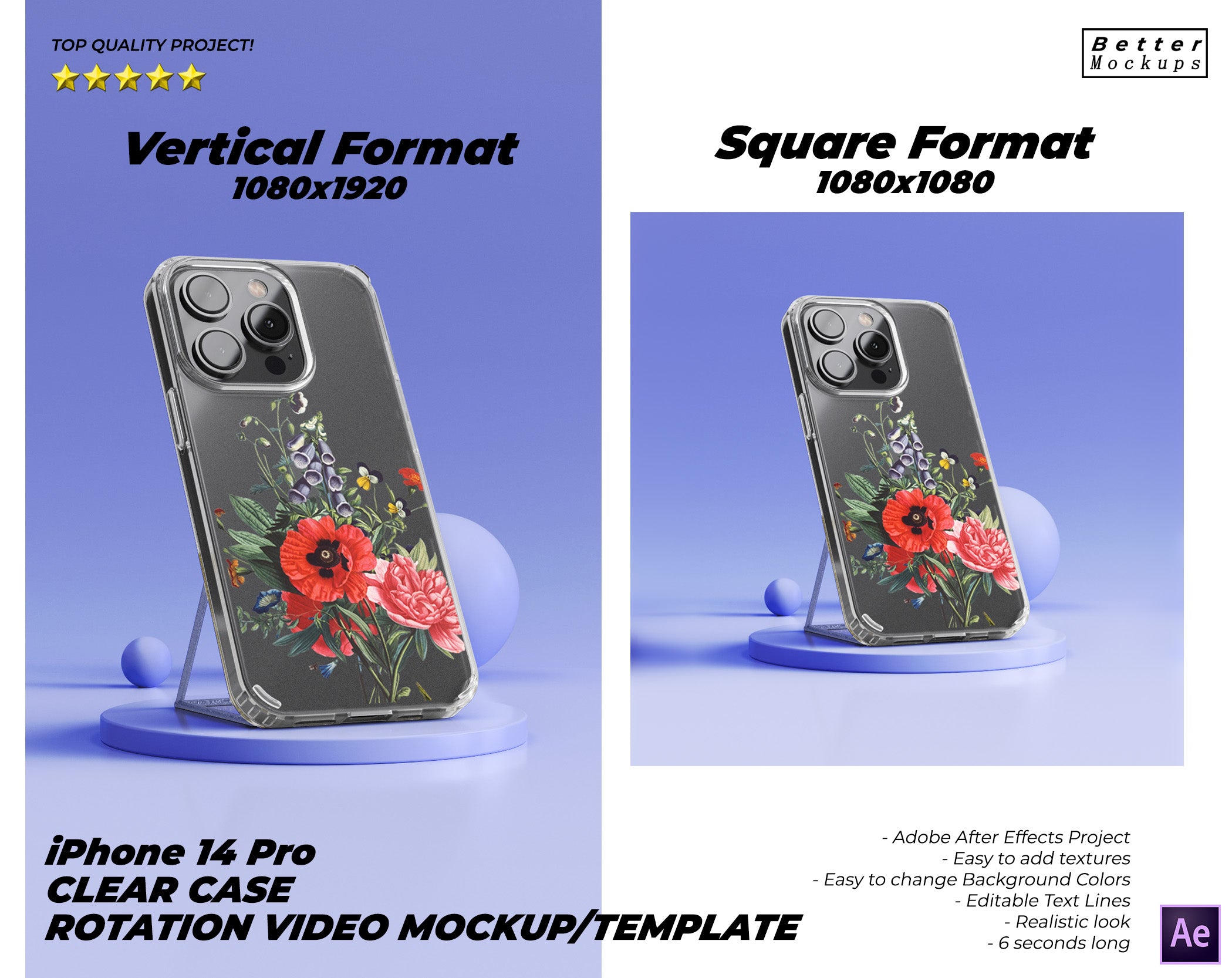 iPhone 14 Pro Clear TPU Transparent Case Video Mockup – Bettermockups