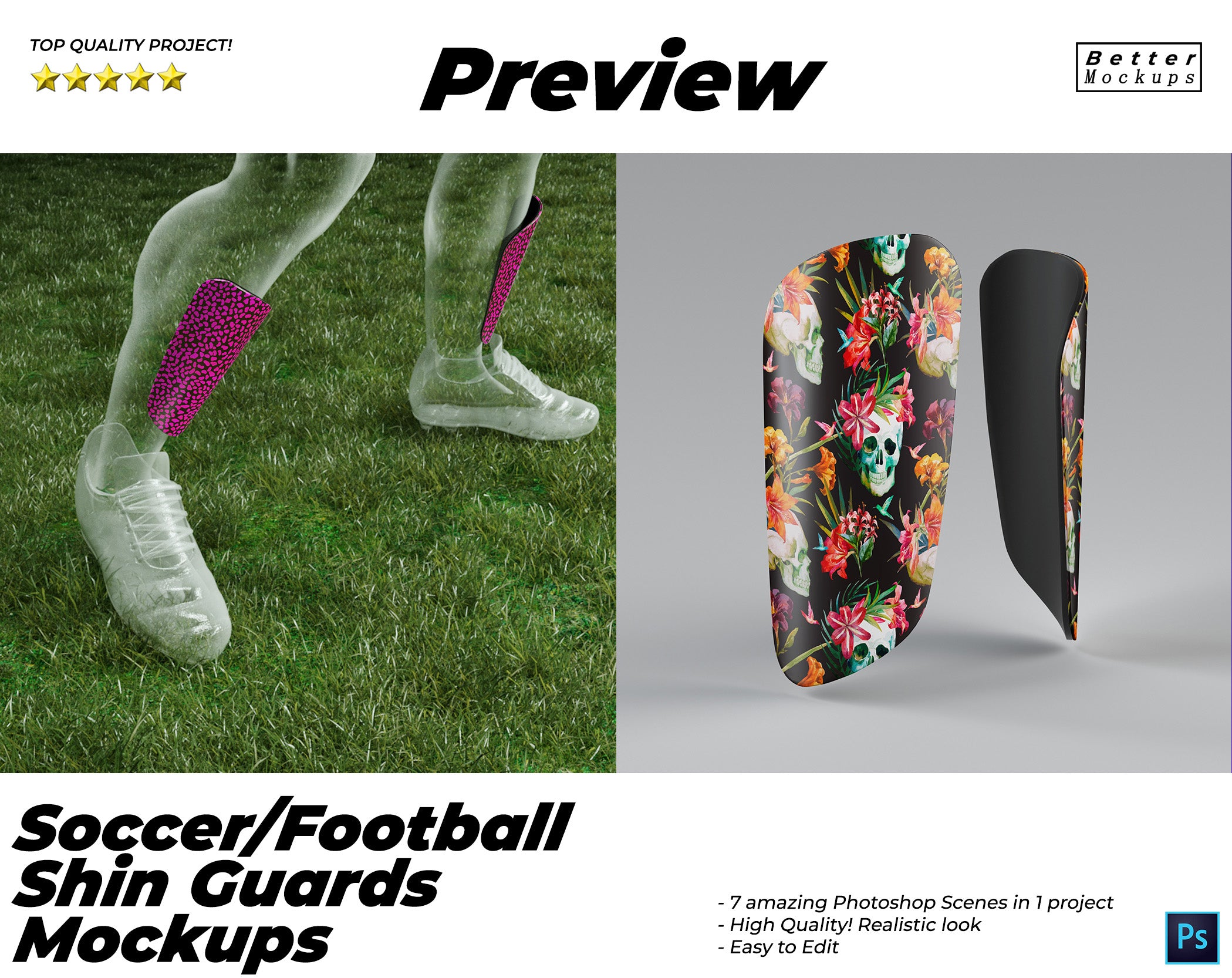 Football Soccer Shin Guards Mockup – Bettermockups