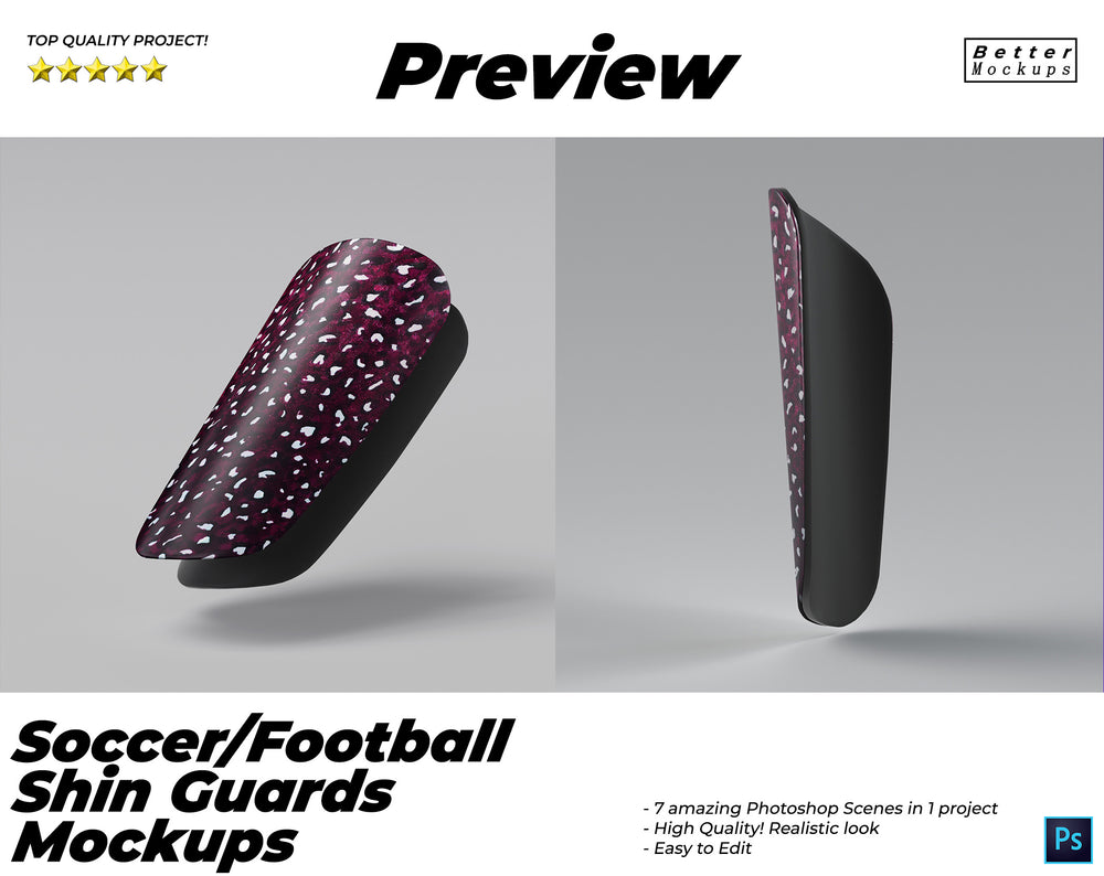 Football Shin Guards Mockup Collection – Bettermockups