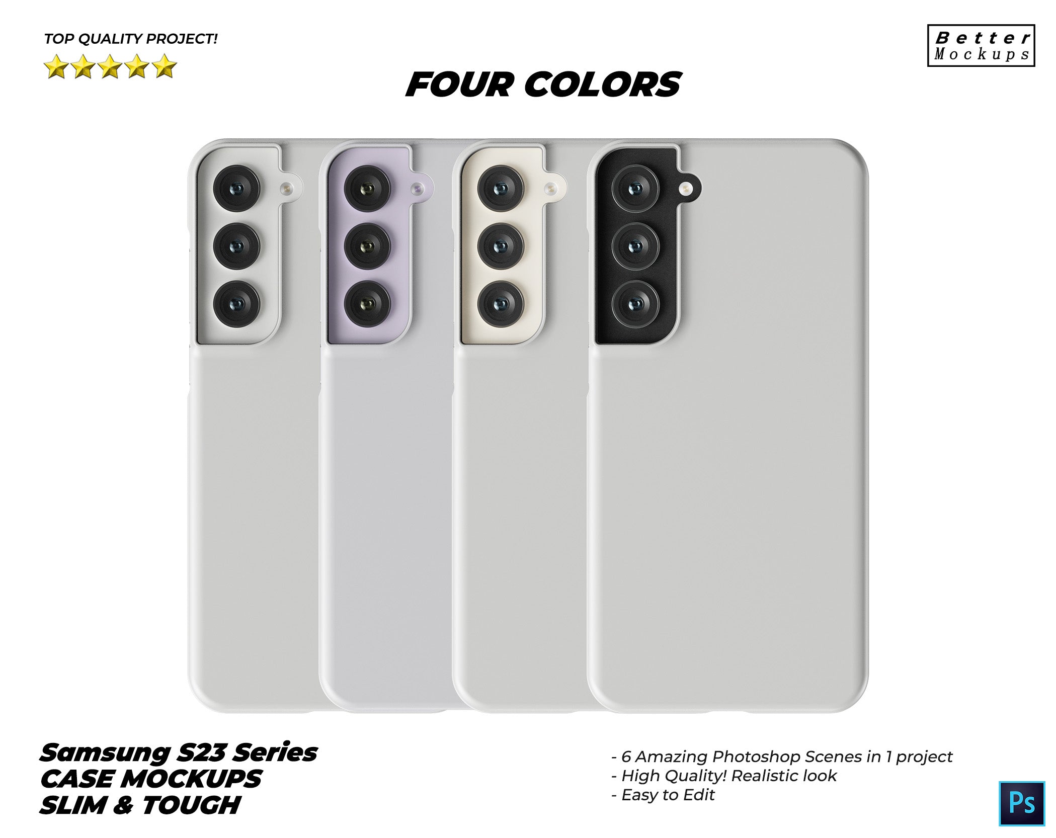 Samsung S23 Series Tough & Snap Slim Cases Mockups – Bettermockups