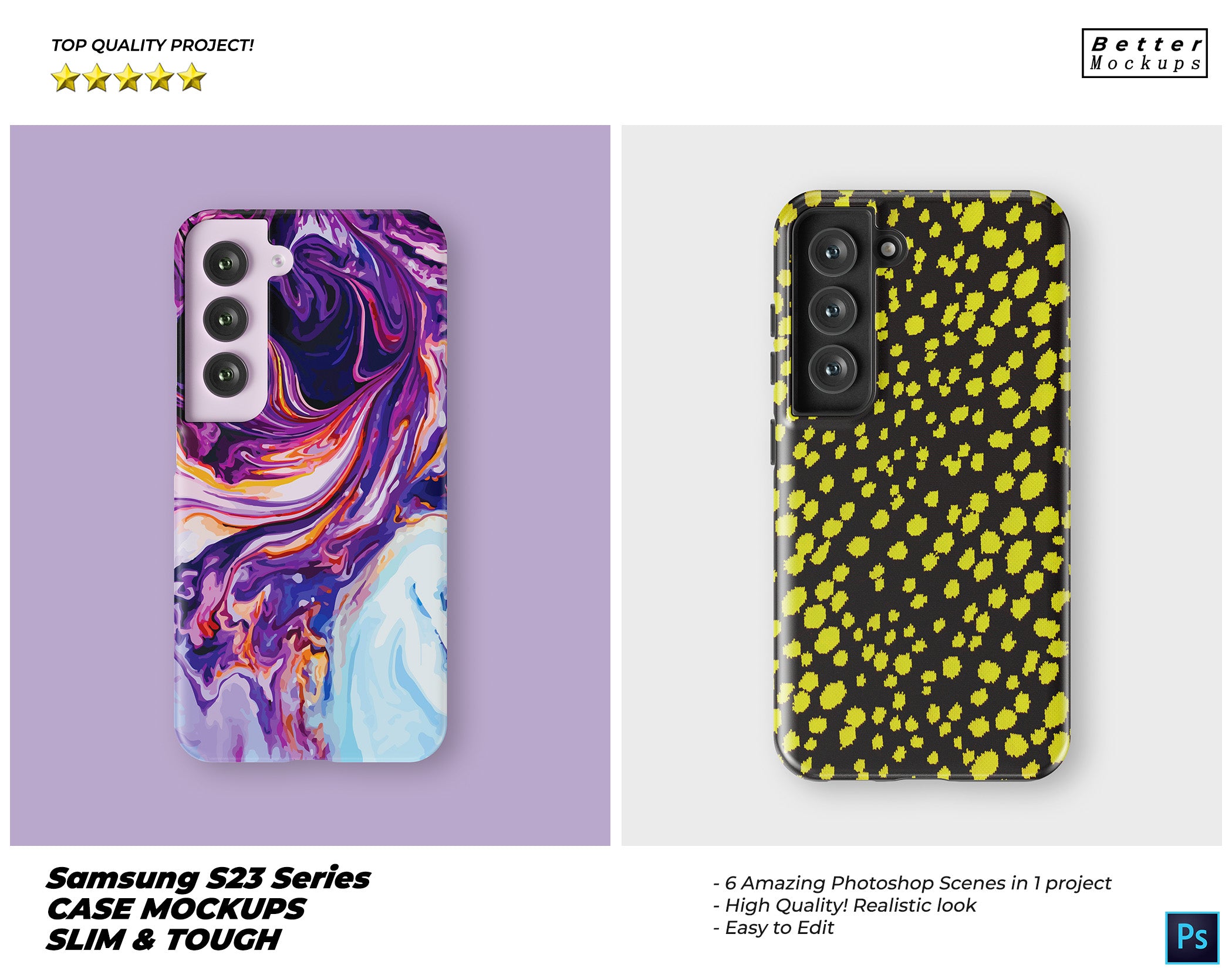 Samsung S23 Series Tough & Snap Slim Cases Mockups – Bettermockups