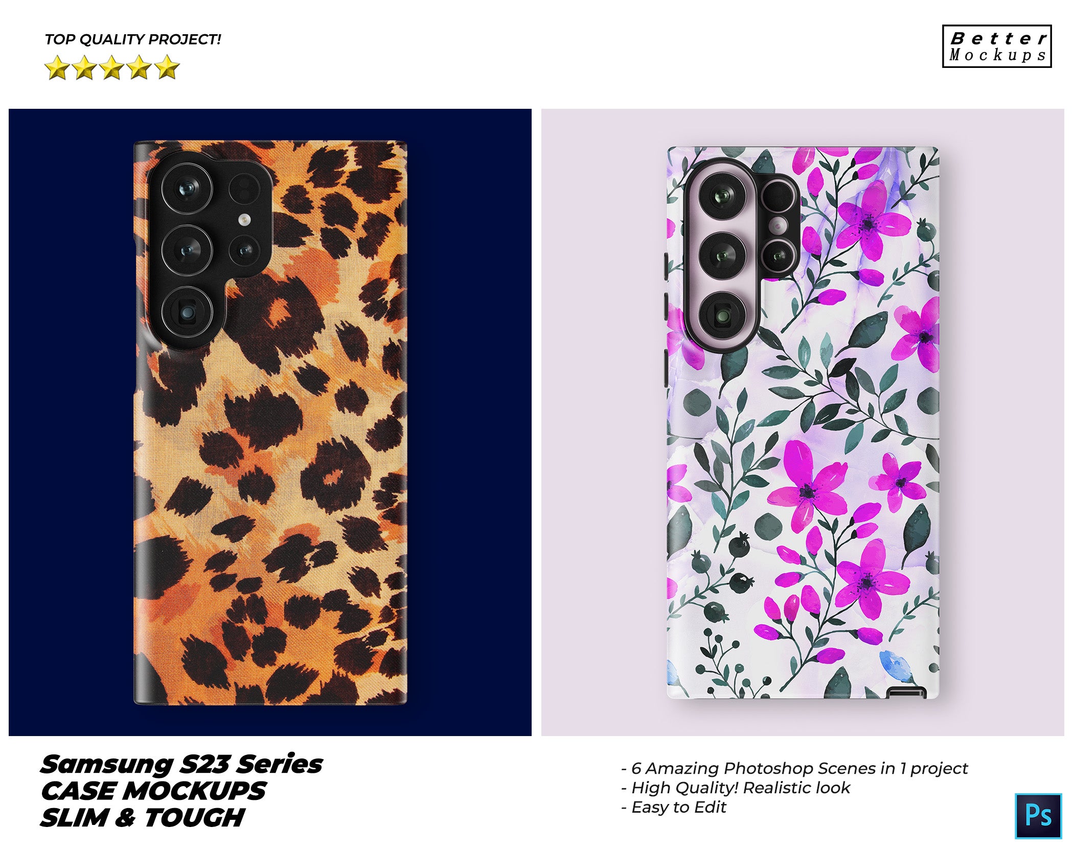 Samsung S23 Series Tough & Snap Slim Cases Mockups – Bettermockups