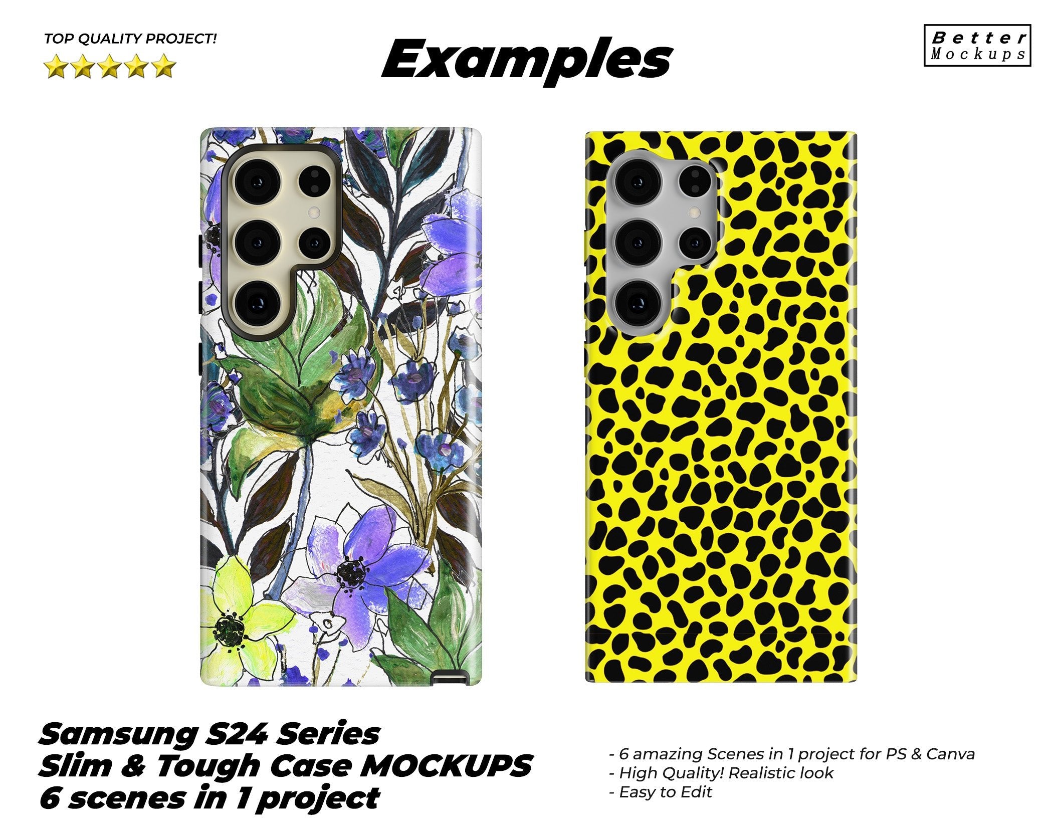 Samsung S24 Series Tough & Snap Slim Cases Mockups, S24 Phone Case Moc ...