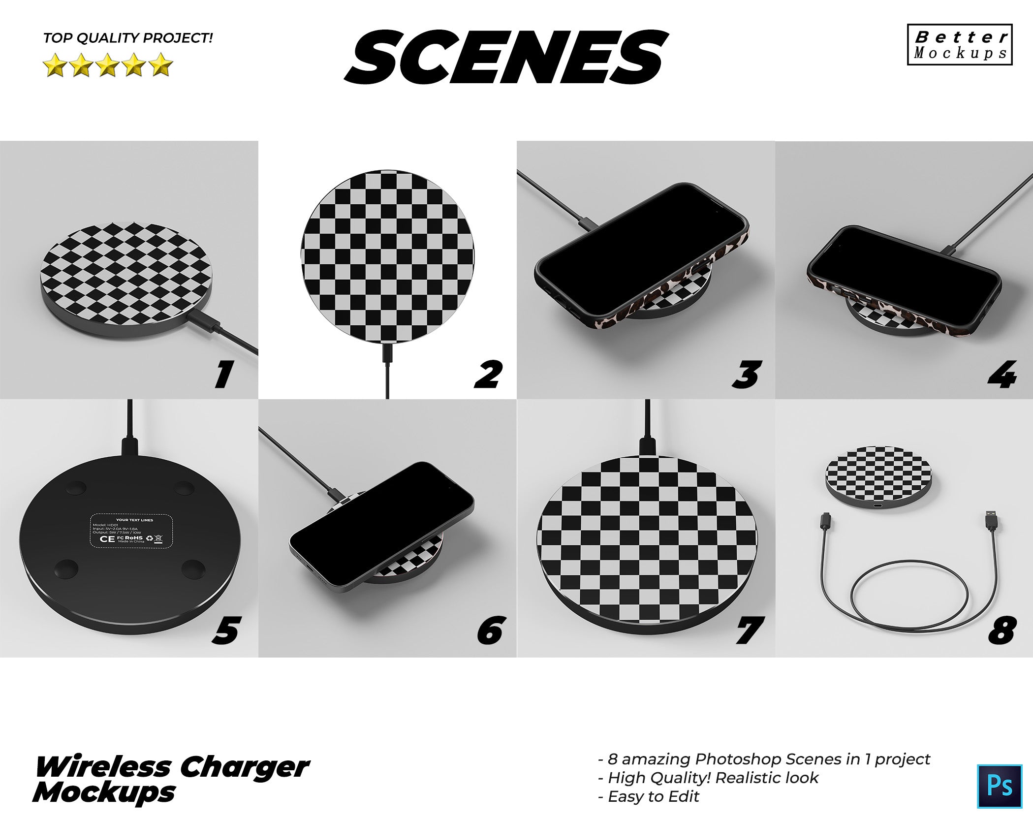 Wireless Charger with Transparent Background Product Mockup – Bettermockups