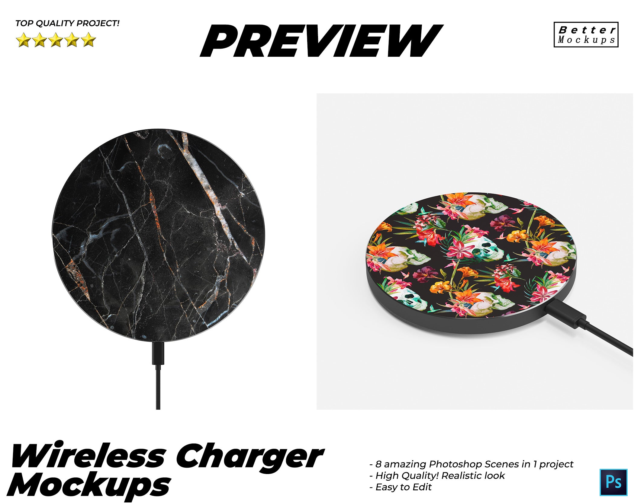 Wireless Charger with Transparent Background Product Mockup – Bettermockups