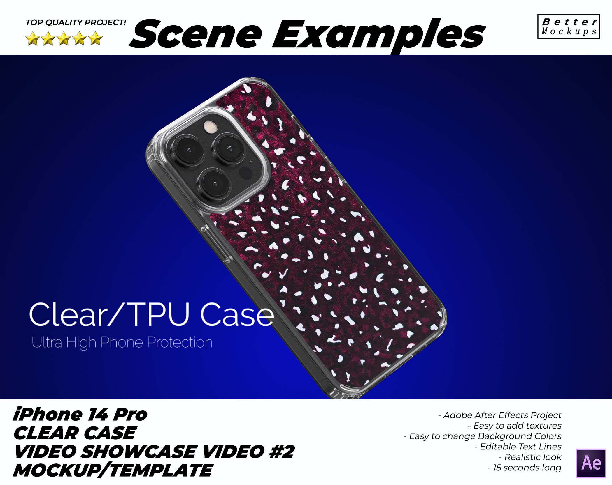 iPhone 14 Pro Clear TPU Case Video Showcase Mockup – Bettermockups