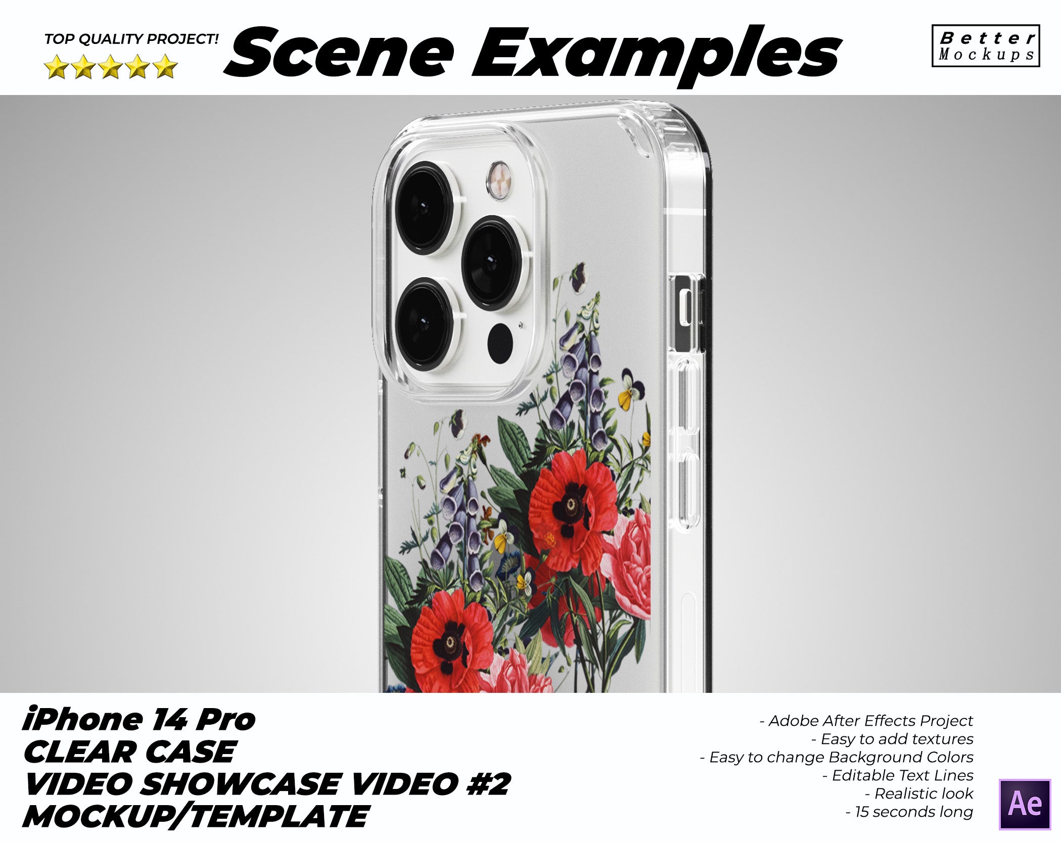 iPhone 14 Pro Clear TPU Case Video Showcase Mockup – Bettermockups