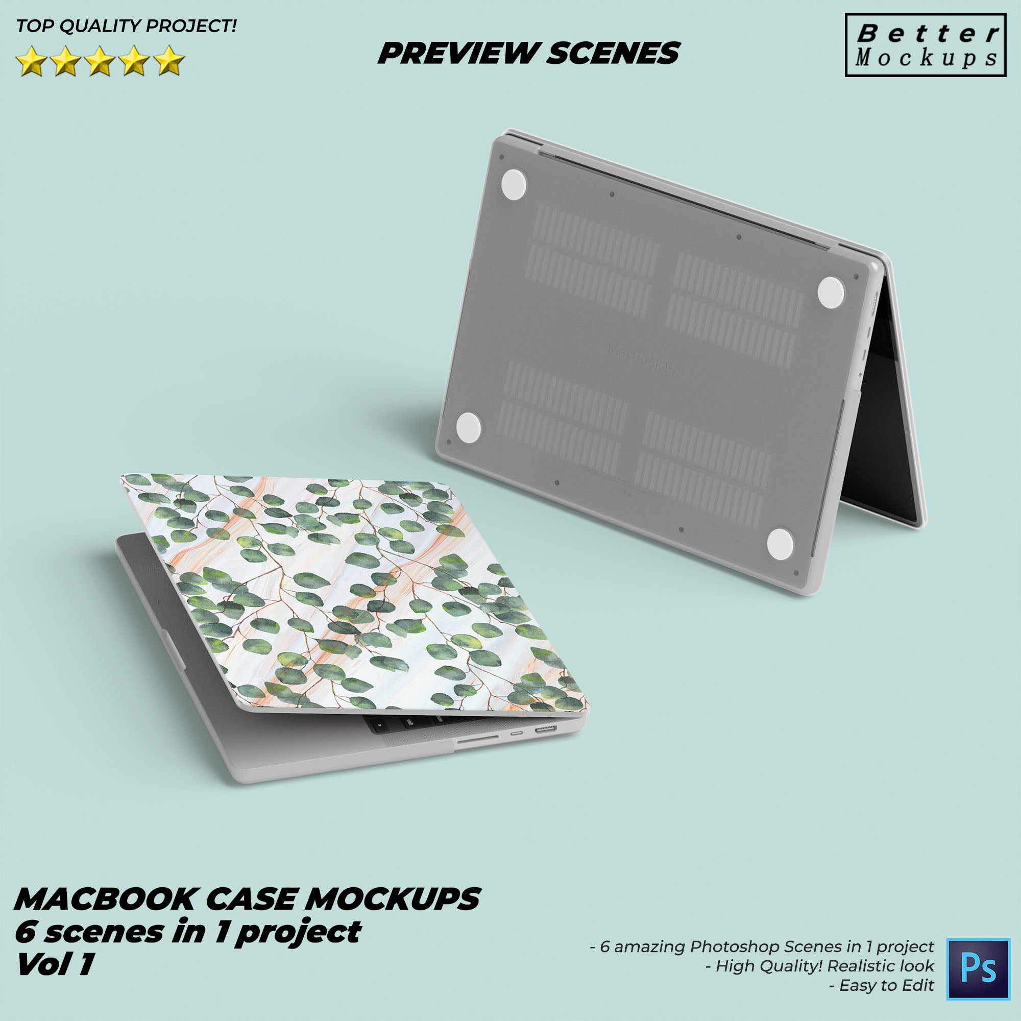 Macbook Case Mockup - Podbase Laptop Skin Case Mockup v1 – Bettermockups