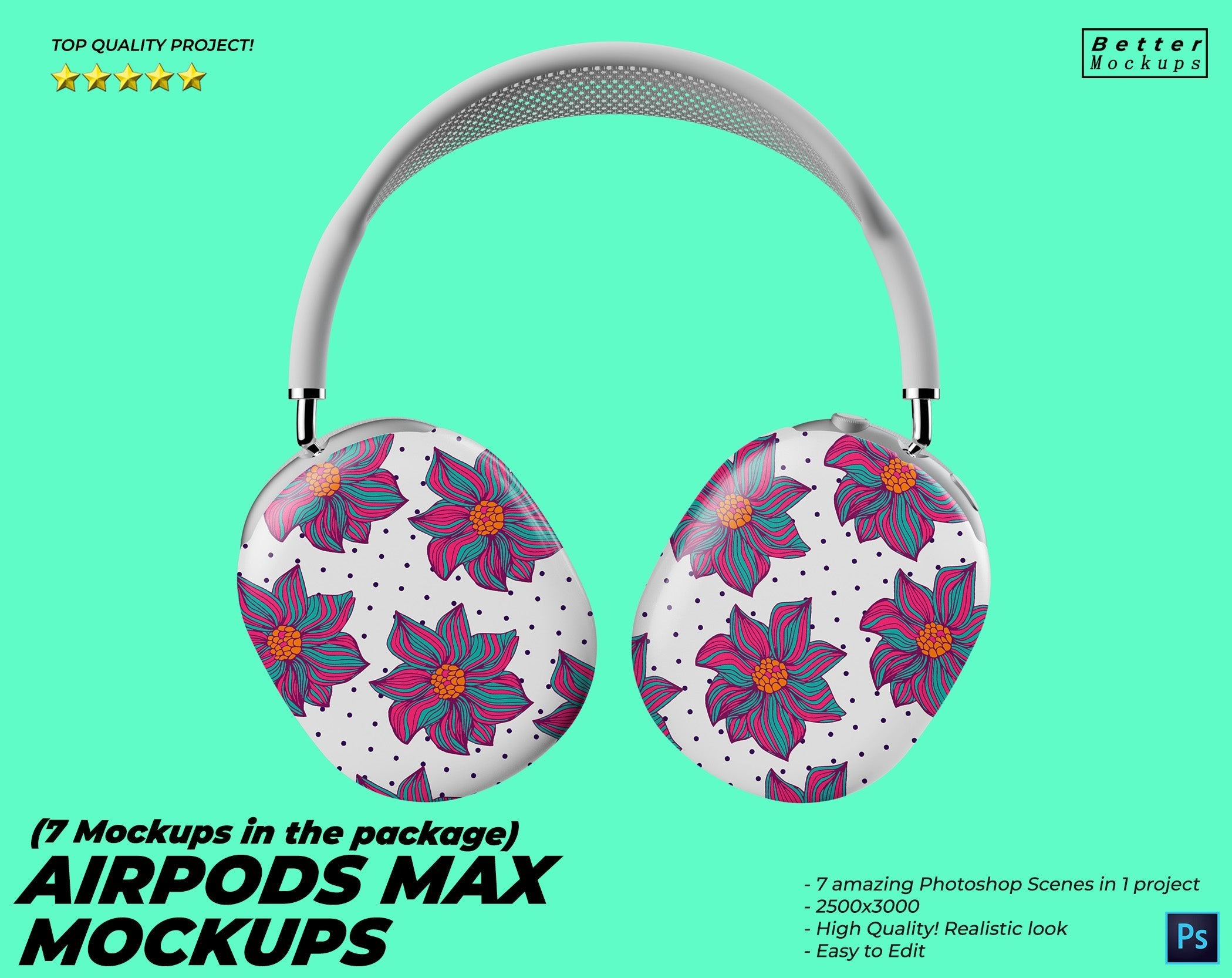 Airpods Max Case Mockups Package 7 Scenes – Bettermockups