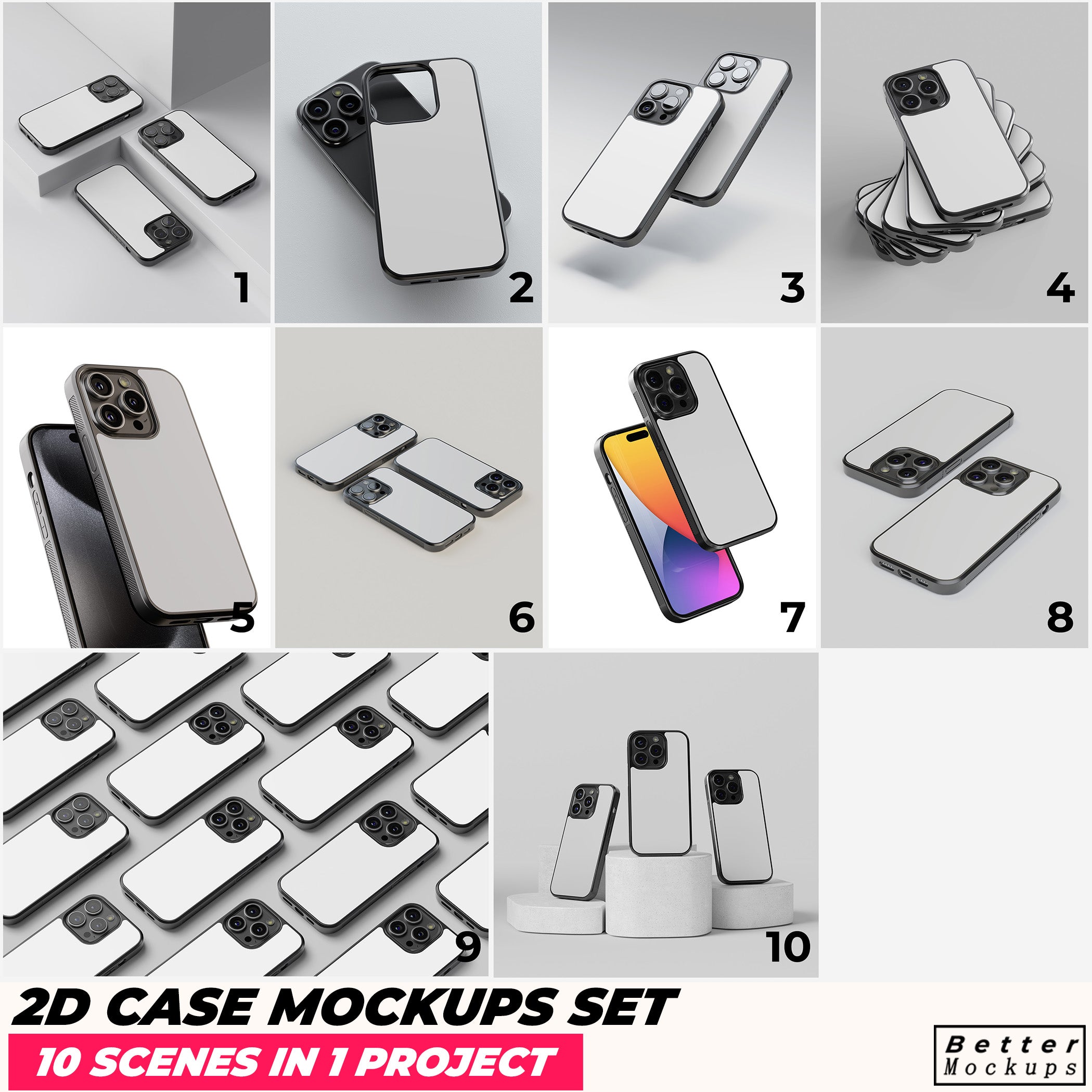 iPhone 15 Pro 2D Case Mockup – Bettermockups