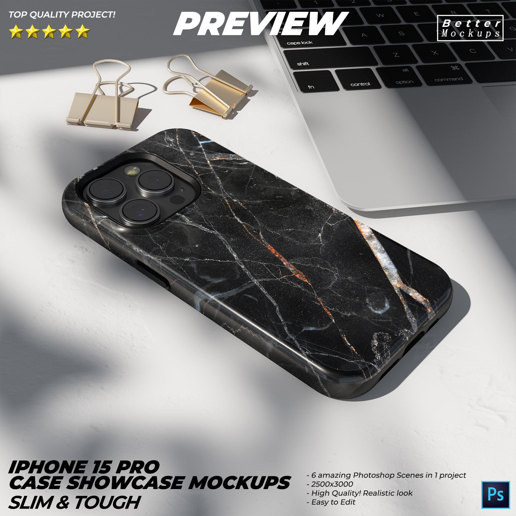 iPhone 15 Snap Tough Case Showcase Mockups – Bettermockups