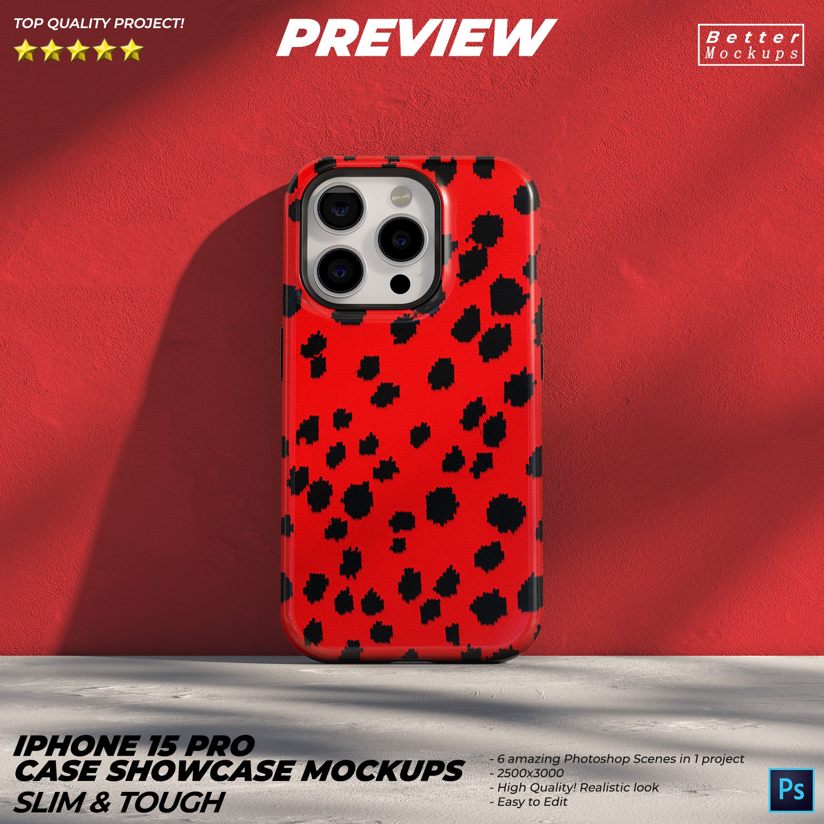 iPhone 15 Snap Tough Case Showcase Mockups – Bettermockups