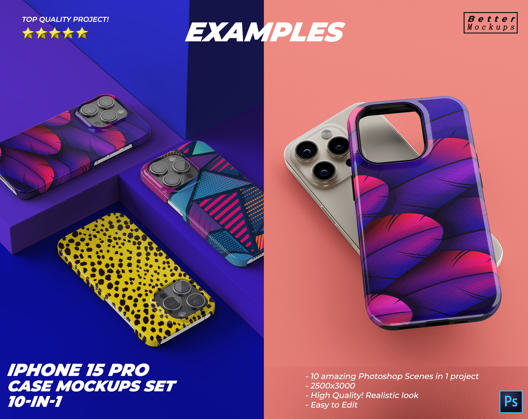 iPhone 15 Pro Snap Tough Case Collection Mockups – Bettermockups