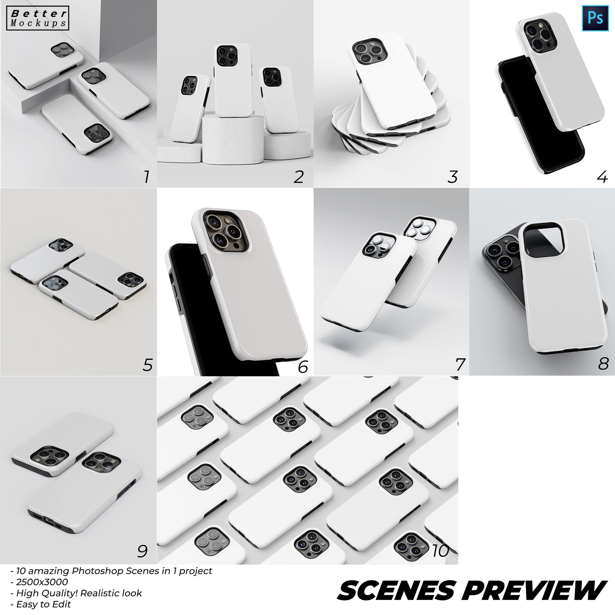 iPhone 15 Pro Snap Tough Case Collection Mockups – Bettermockups