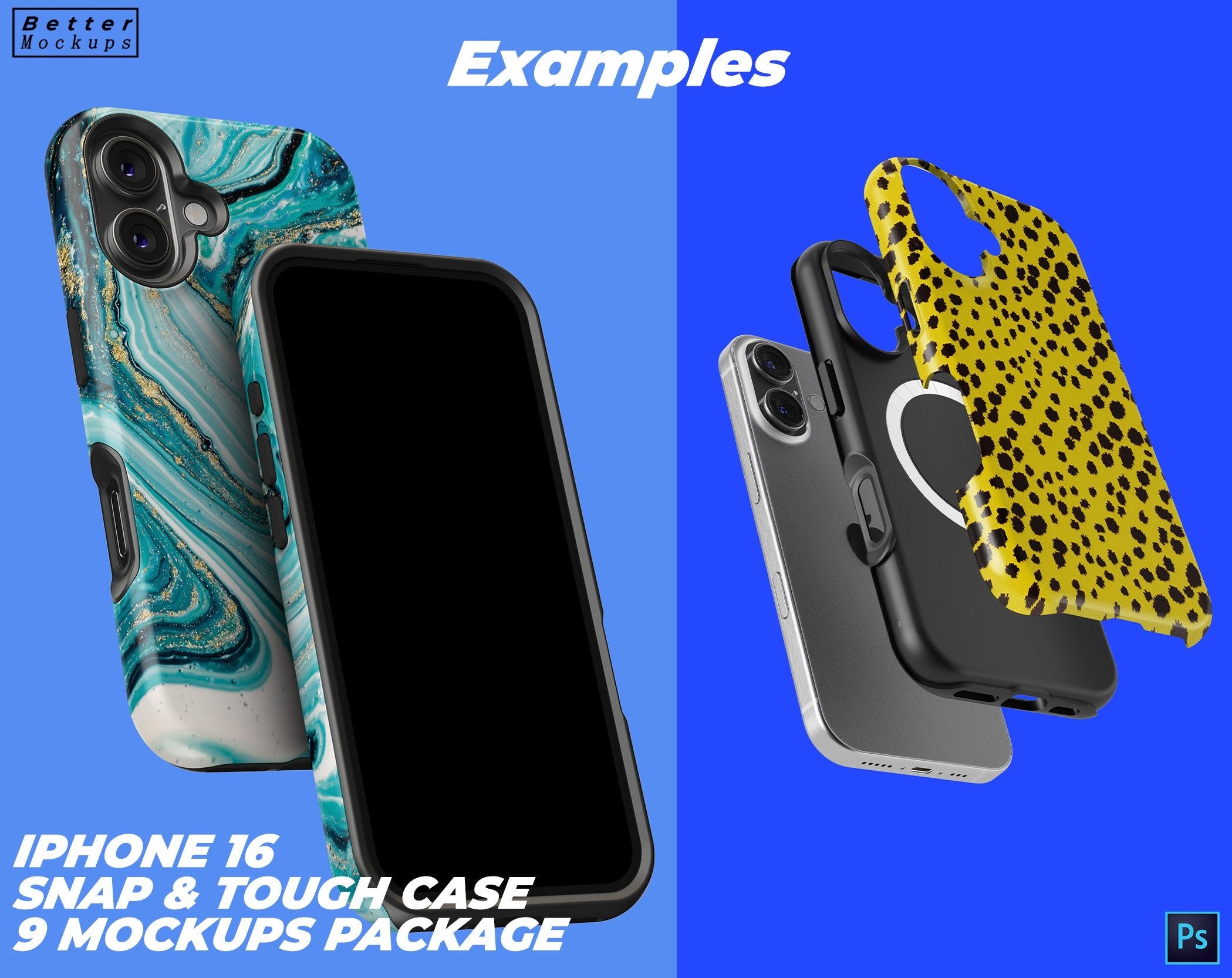 iPhone 16 Phone Case Mockups 9 in 1 – Bettermockups