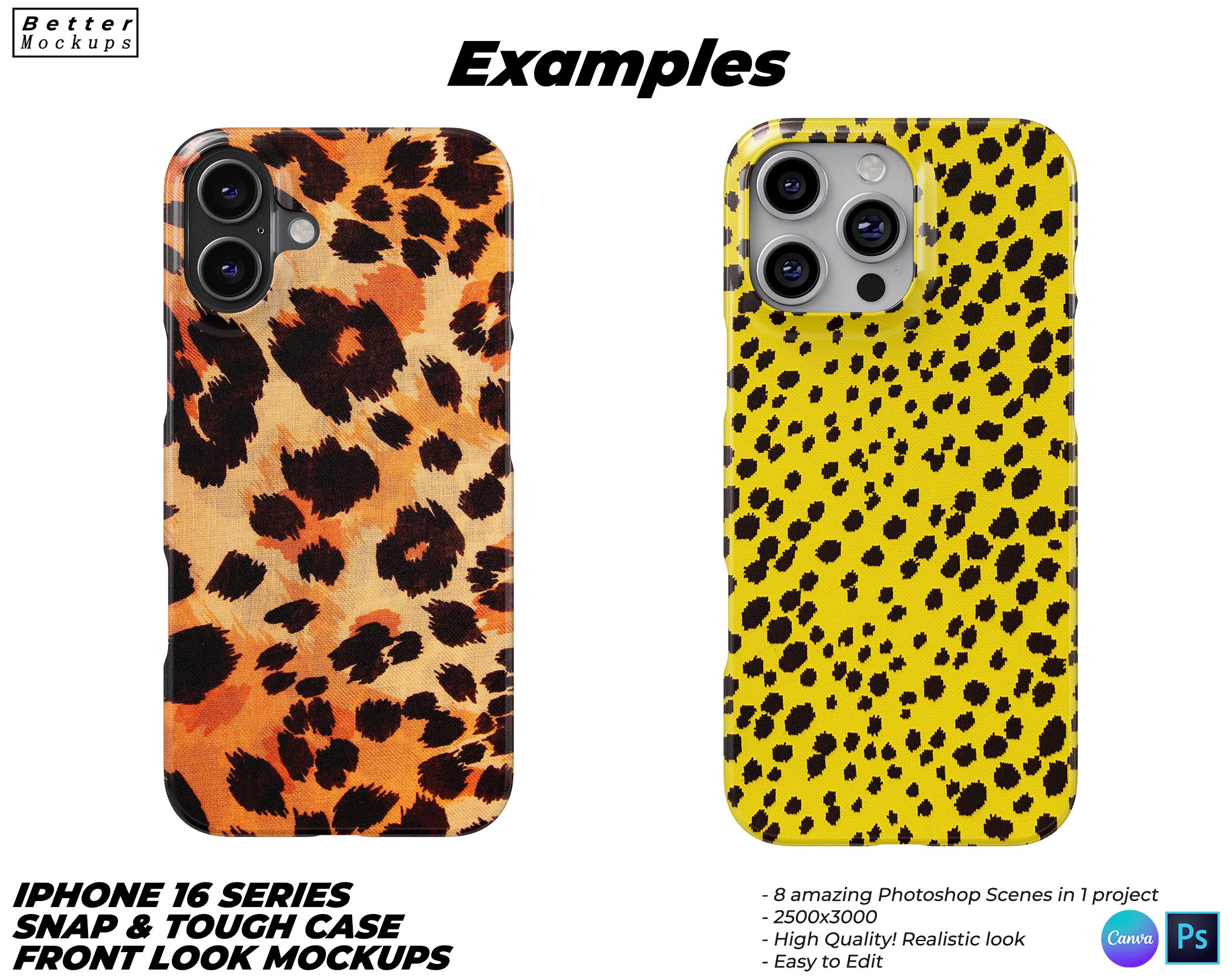 iPhone 16 Series Phone Case Front Mockups – Bettermockups