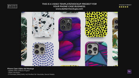 Phone Case Business Advertisement Video Mockup Template – Bettermockups