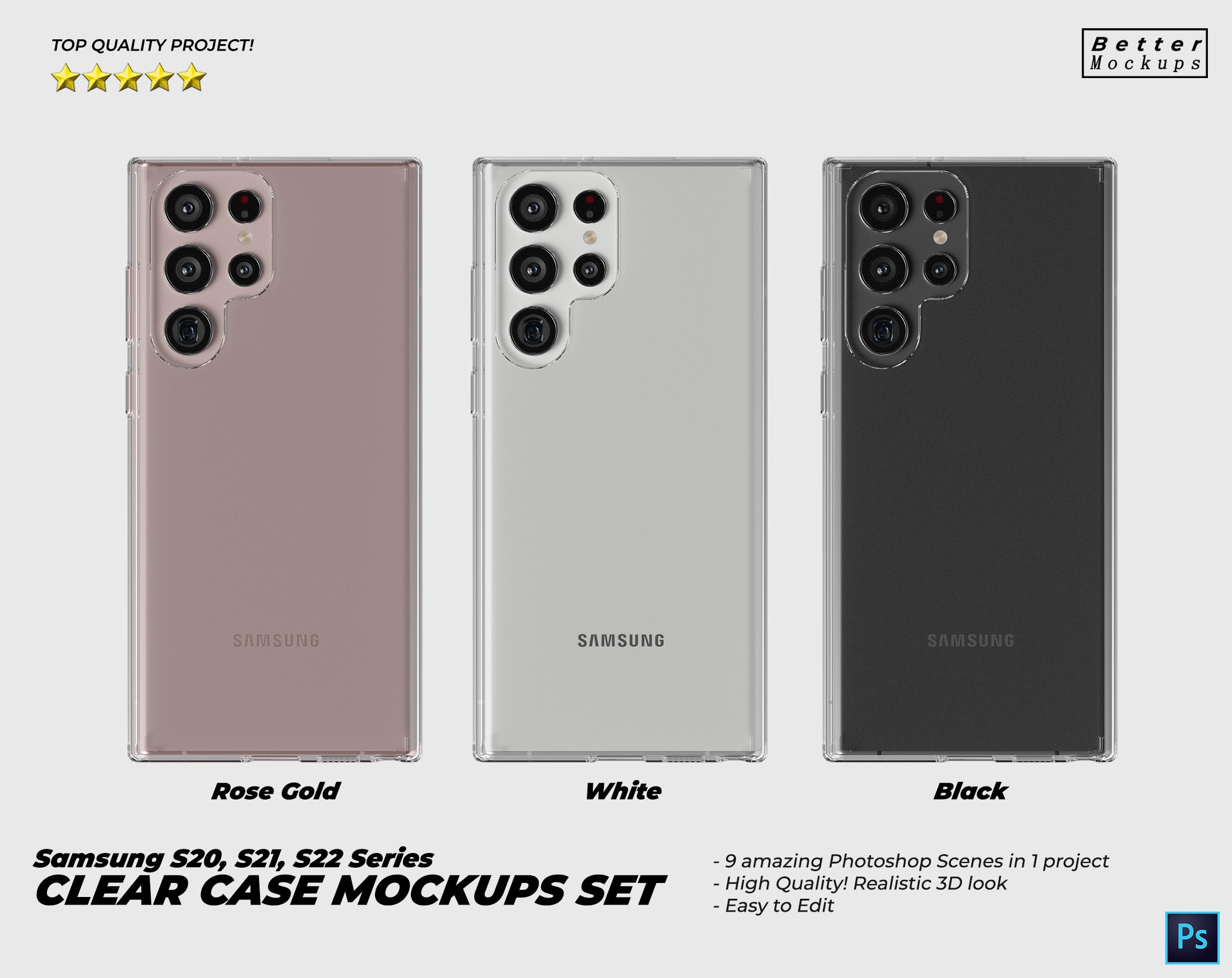 Samsung Clear TPU Case Mockup – Bettermockups