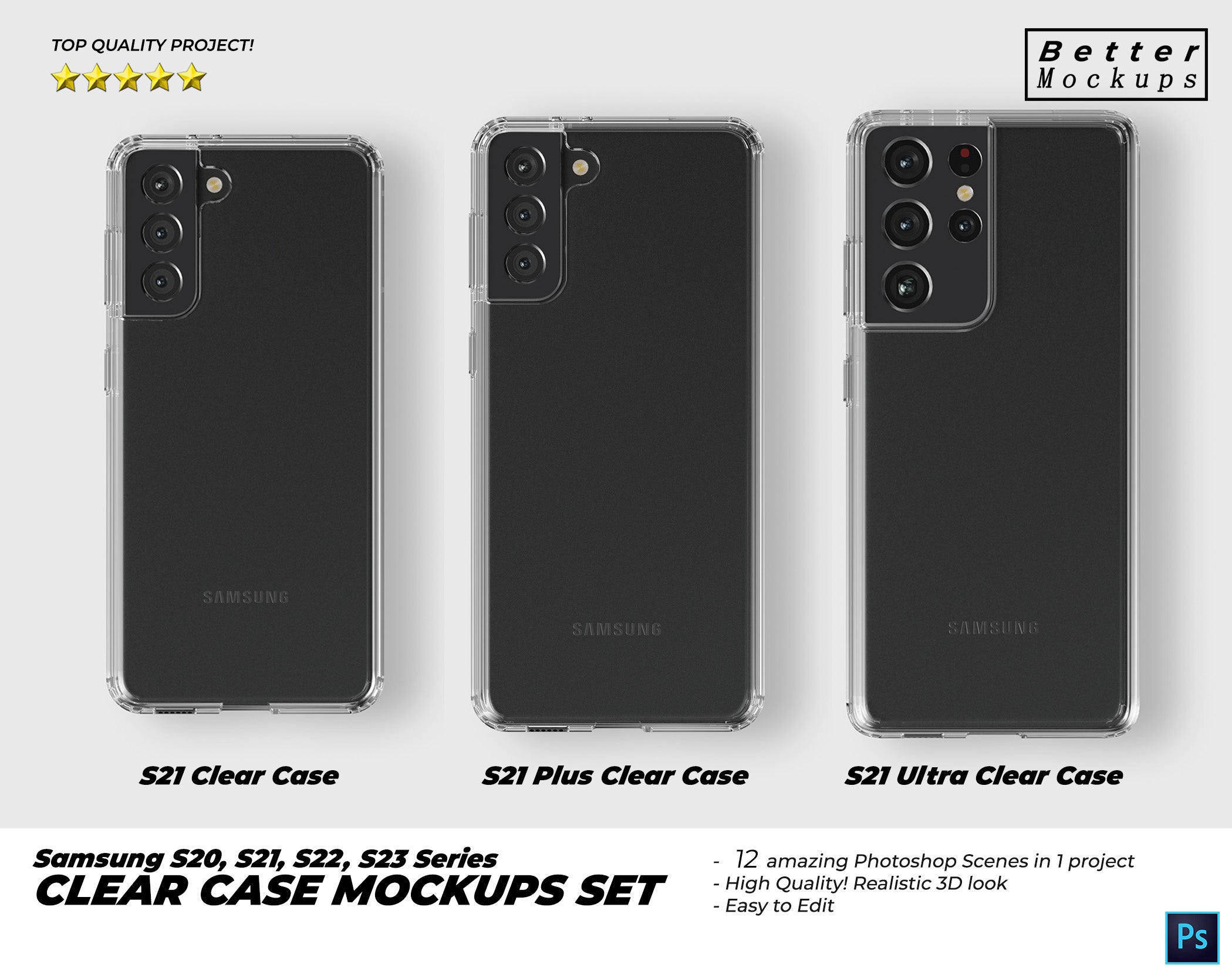 Samsung Clear TPU Case Mockup – Bettermockups