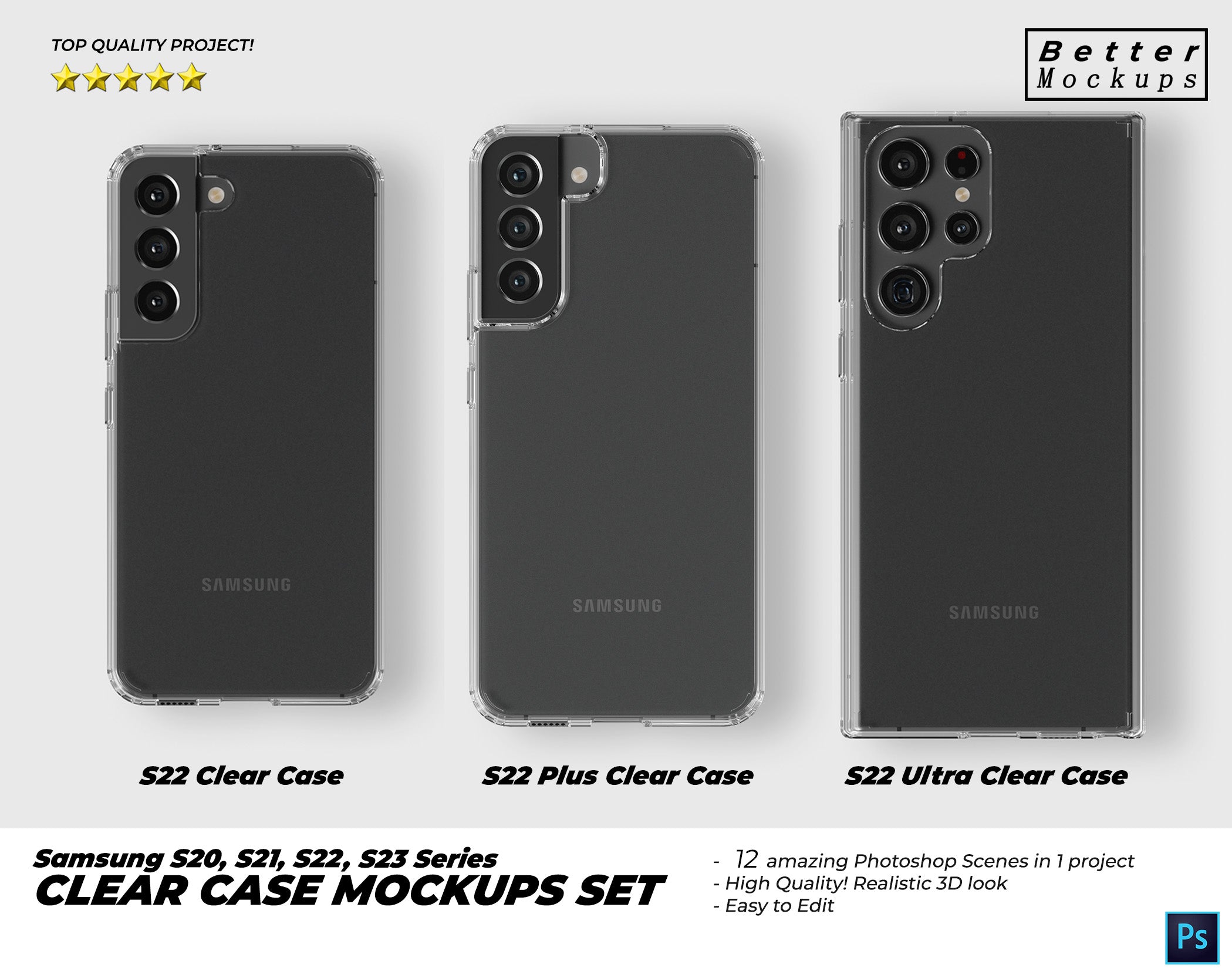 Samsung Clear TPU Case Mockup – Bettermockups