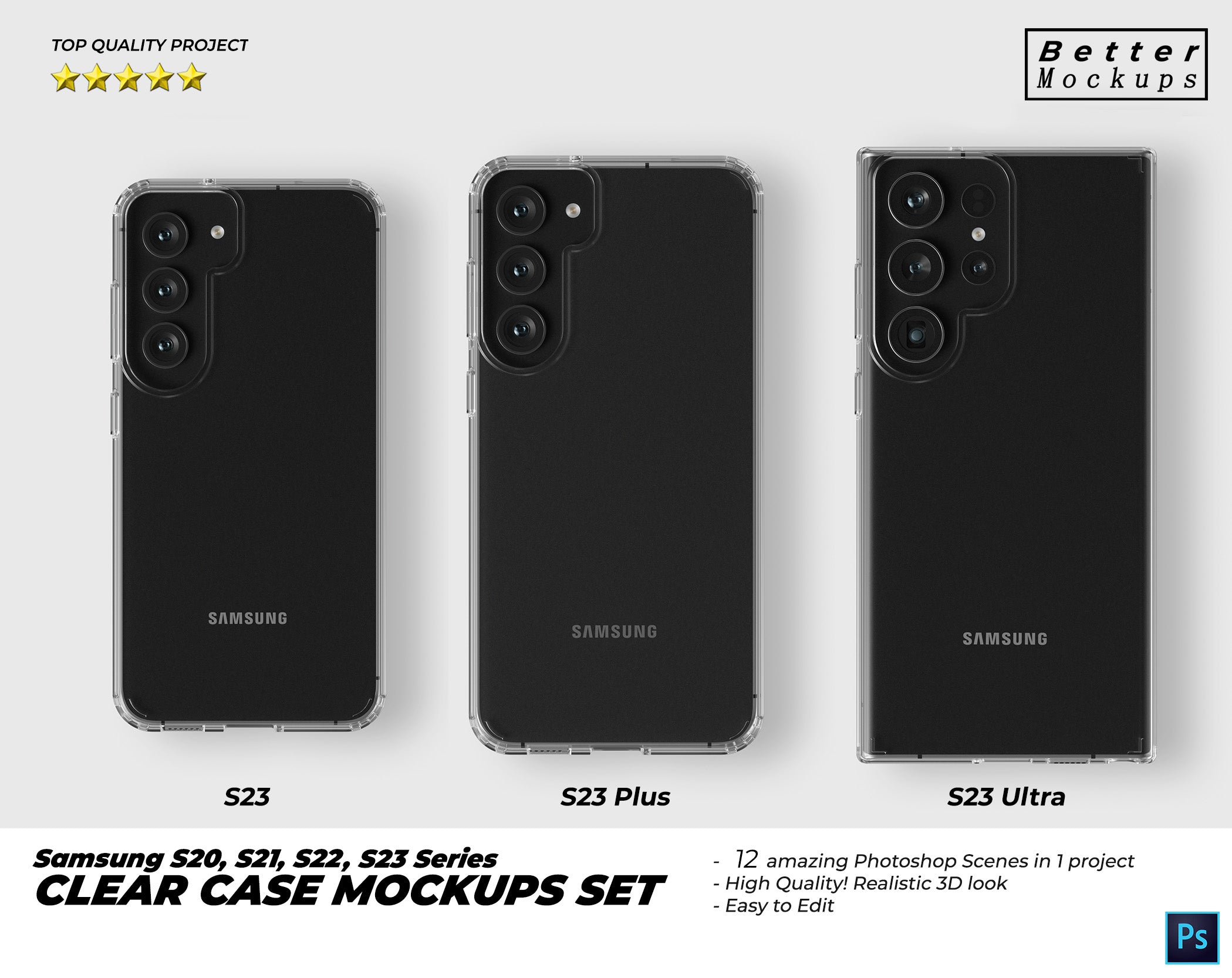 Samsung Clear TPU Case Mockup – Bettermockups