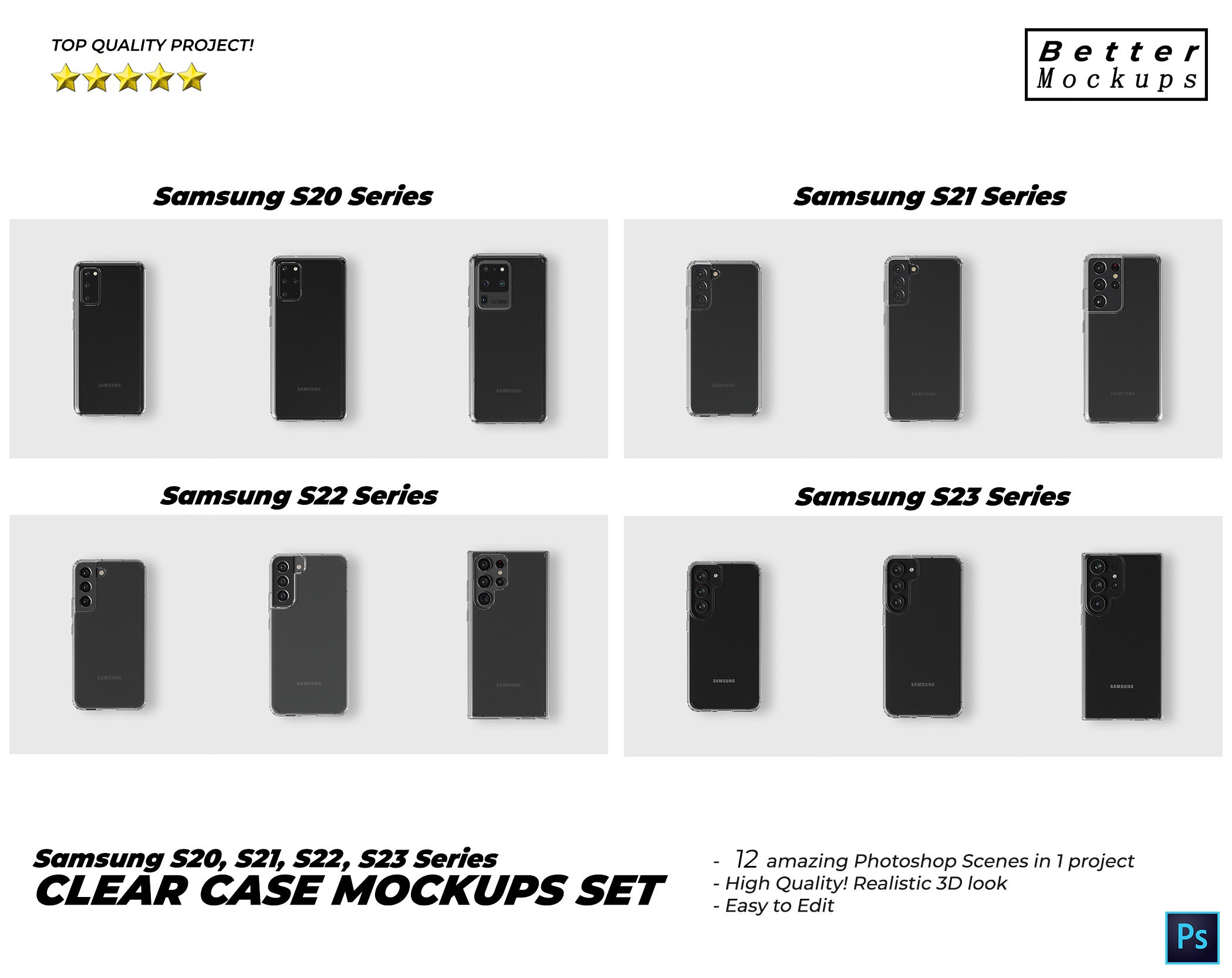 Samsung Clear TPU Case Mockup – Bettermockups