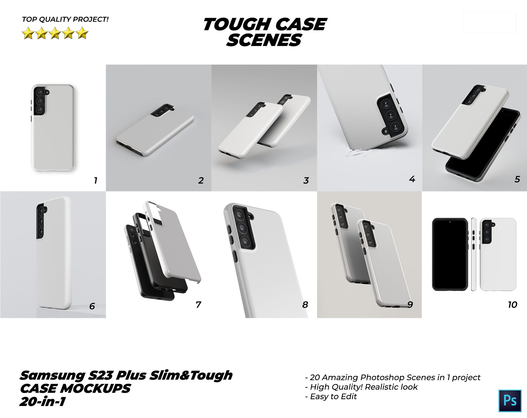 Samsung S23 Plus Tough & Snap Slim Cases Mockups – Bettermockups